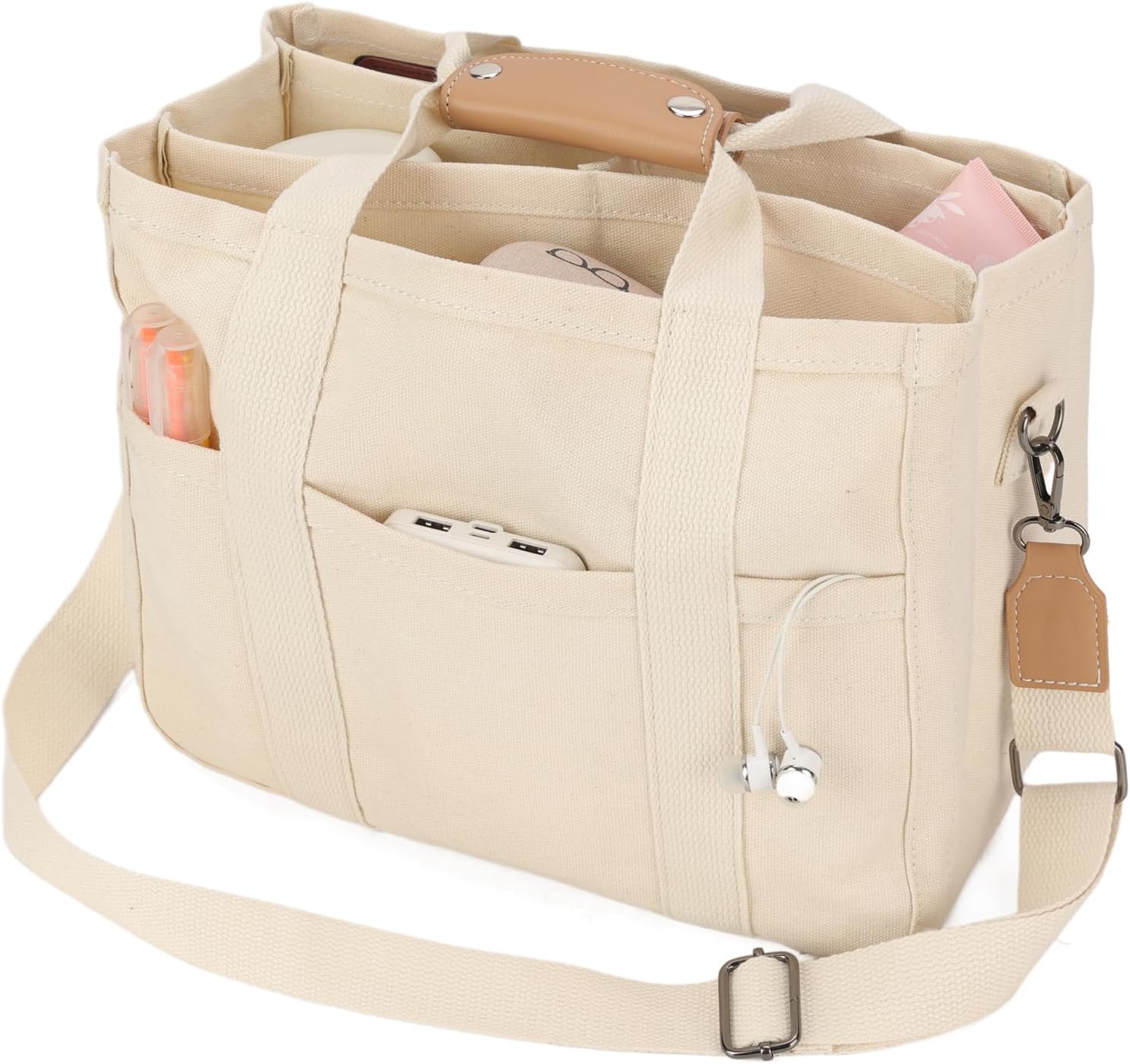 Amazon.com | LUXJA Bible Bag with Multiple Pockets for Bible Study ...