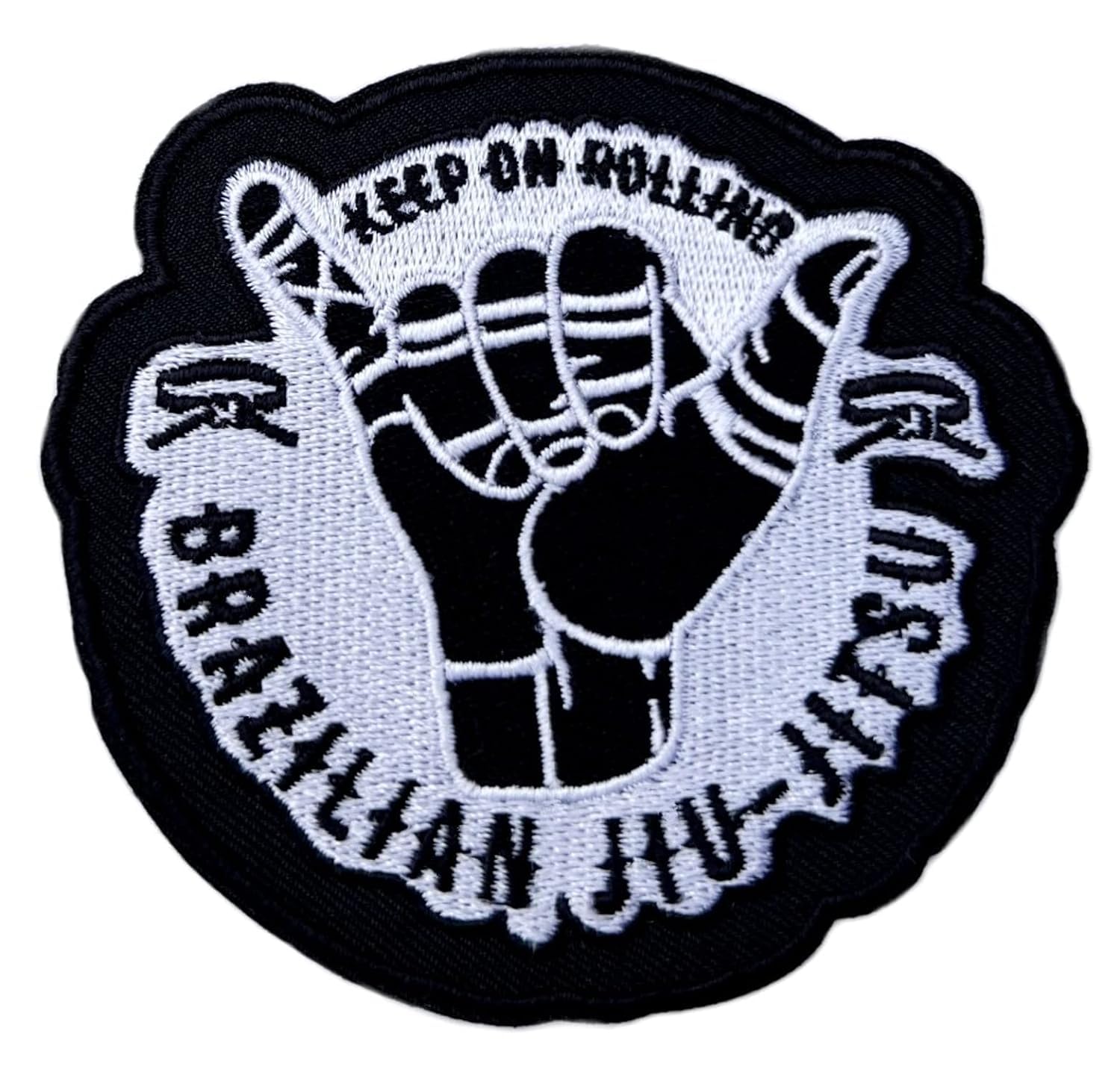 Amazon.com: Keep On Rolling Brazilian Jiu Jitsu Patch (3.5 Inch ...