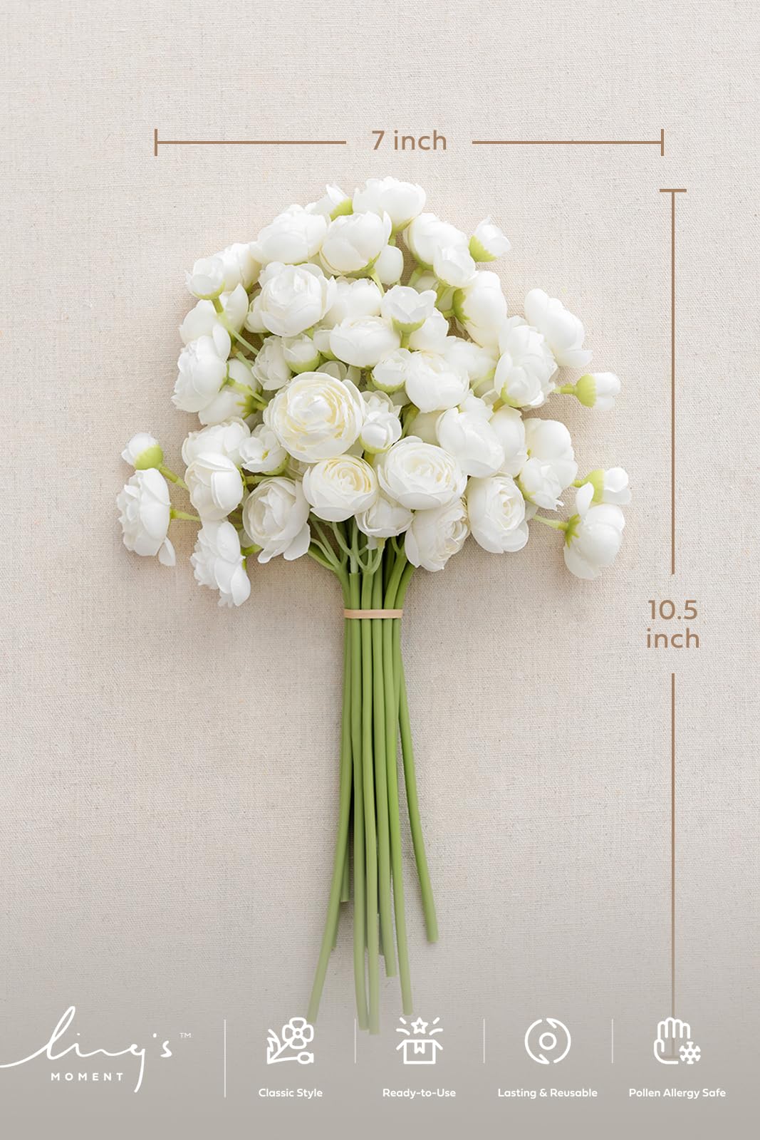 White Ranunculus Flower Bouquet