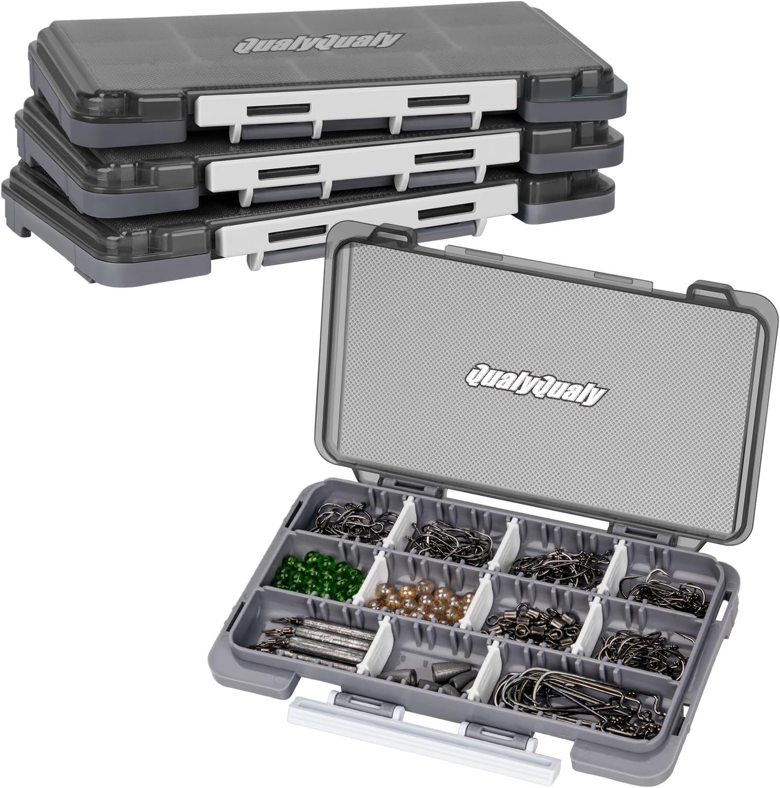 Amazon.com: Small Fishing Tackle Box Organizer with Removable Dividers ...