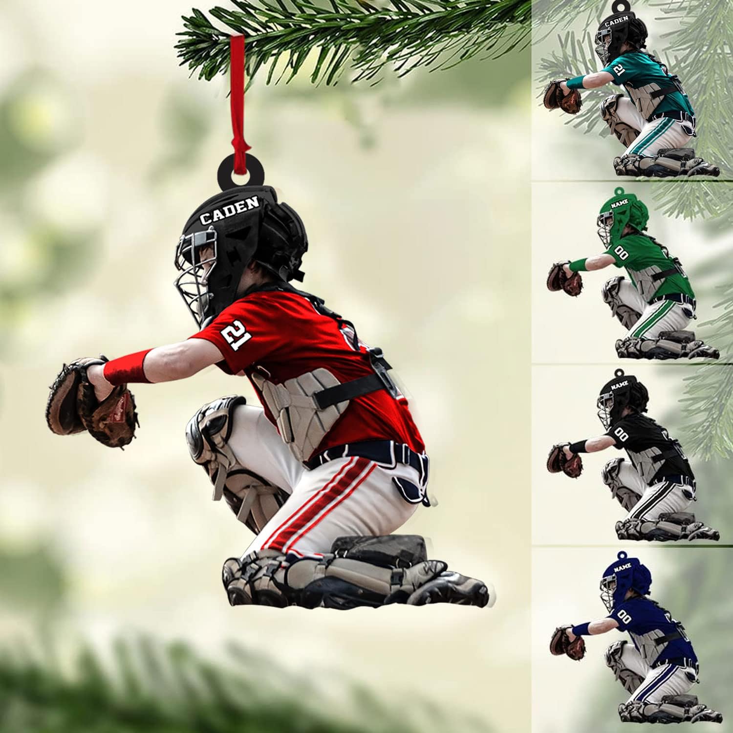 Amazon.com: IZI POD Personalized Baseball Christmas Ornament, Custom ...