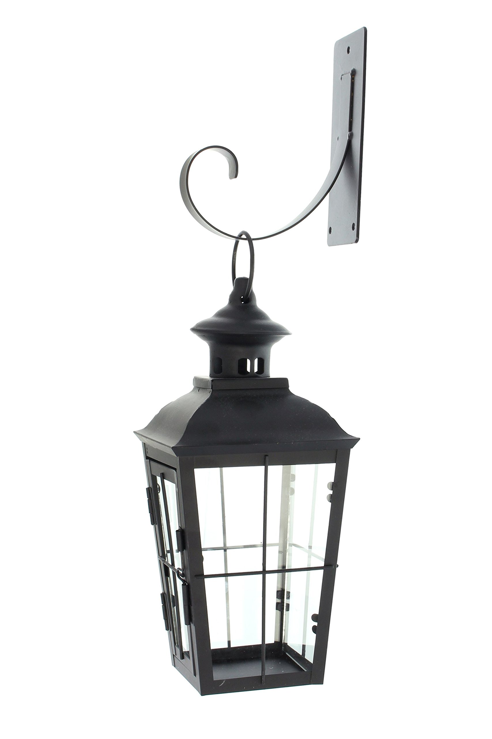 Colonial Style Lantern Black Outdoor Garden Wall Lantern Light Black