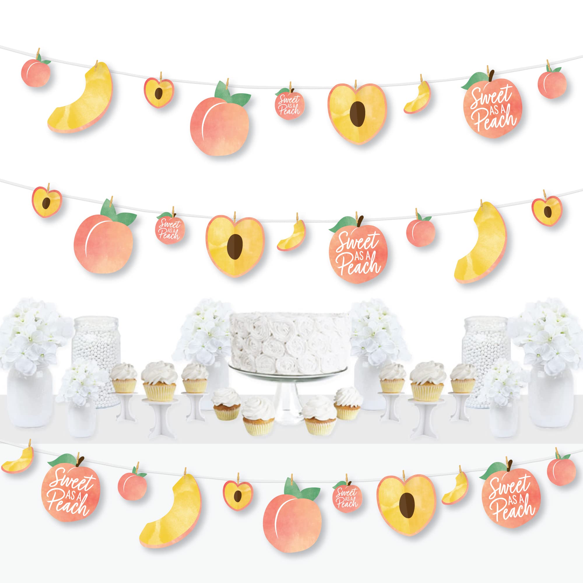 Amazon.com: Big Dot of Happiness Sweet as a Peach - Fruit Themed Baby ...