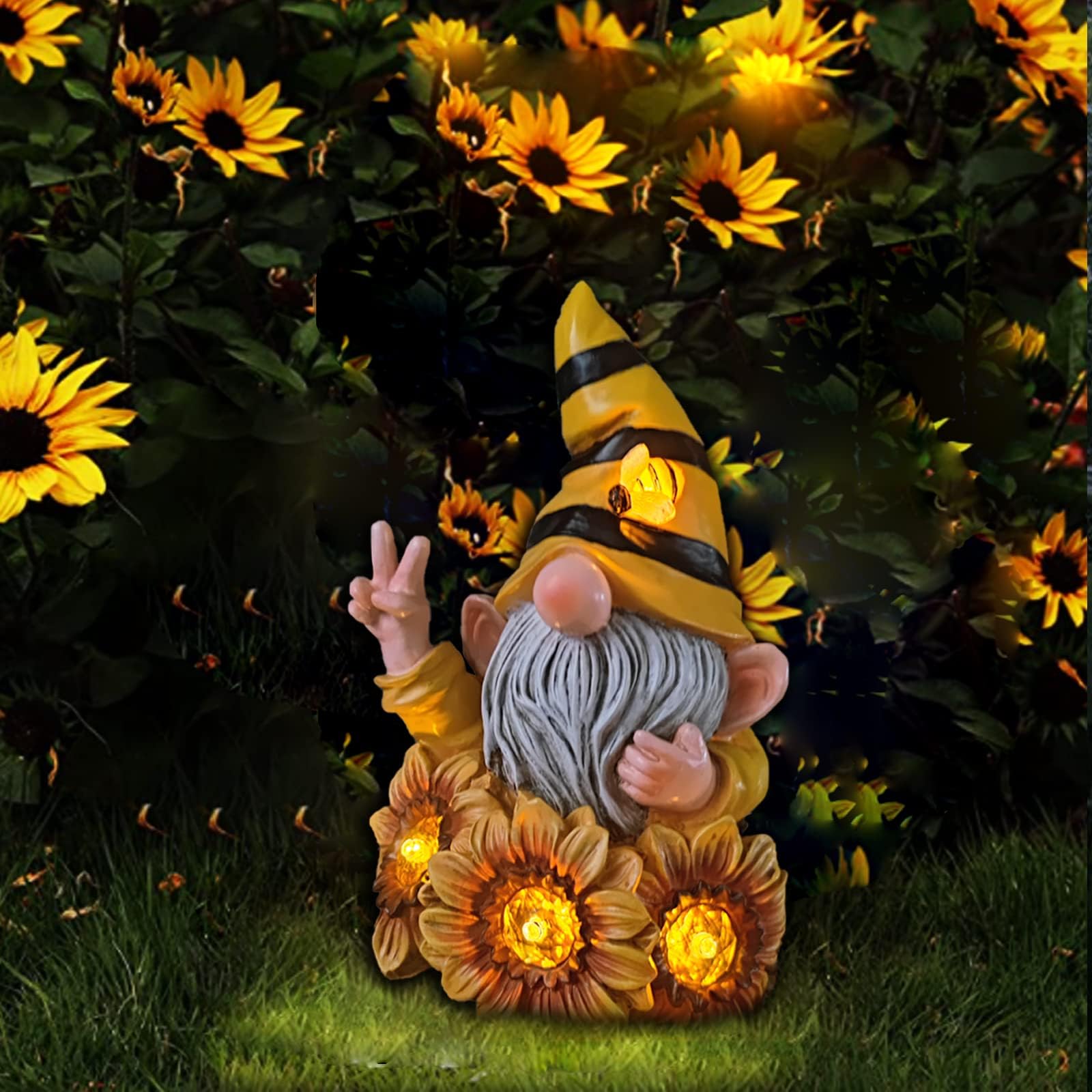 Amazon.com: HARMONY CODE Garden Gnome Statues of 2 Abundance Gnomes ...