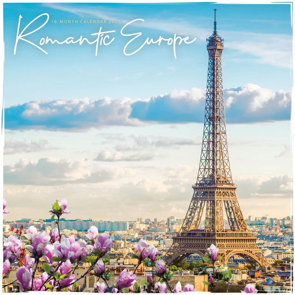 Amazon.com : Carousel Calendars, Romantic Europe 2025 Wall Calendar ...