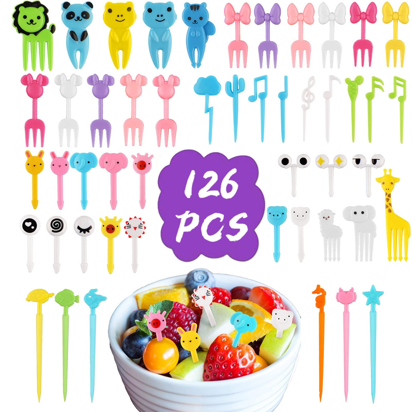 126 Pcs Animal Food Picks...B0BD84BLQX | Encarguelo.com.ve