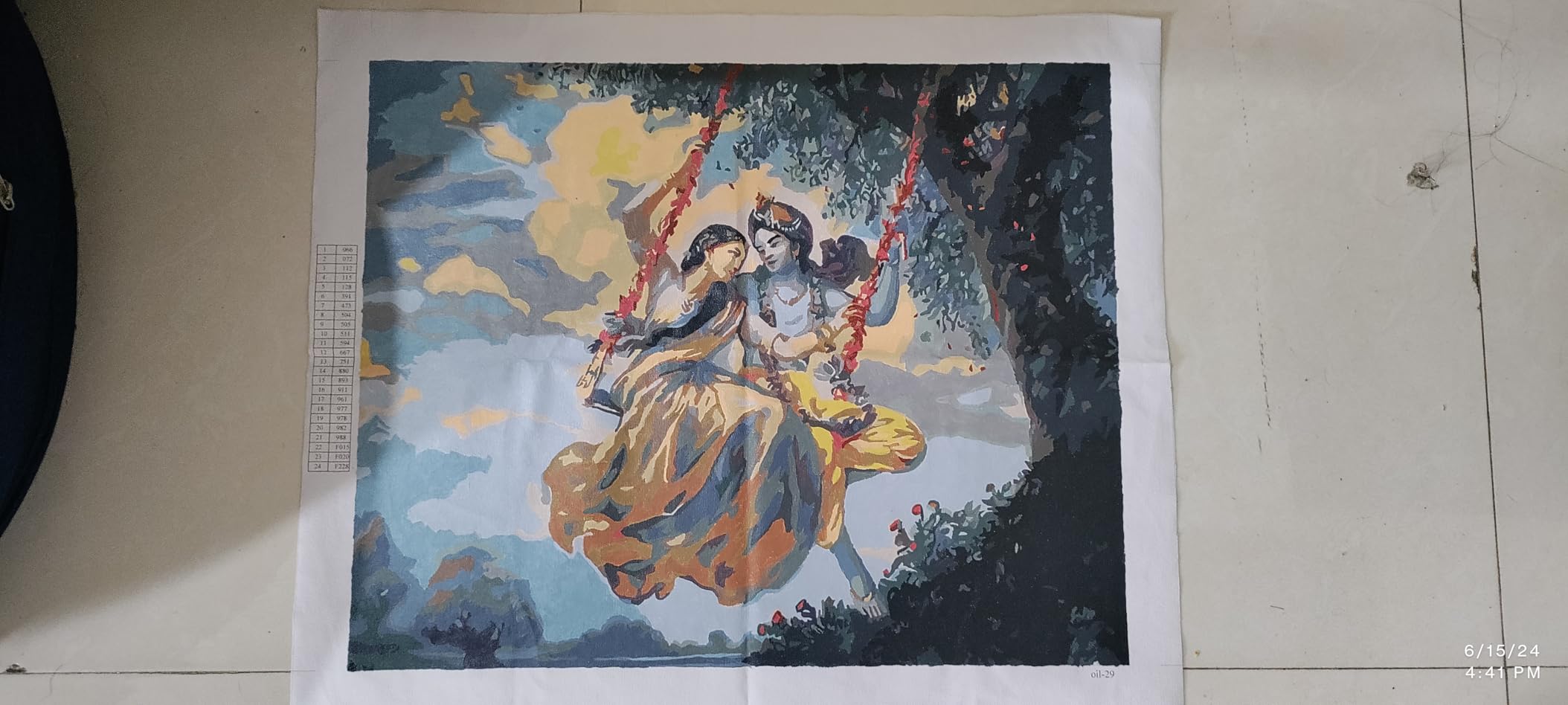 TREXEE Sri Radhe Krishna DIY Paint by Numbers Kit for Kids Adults ...