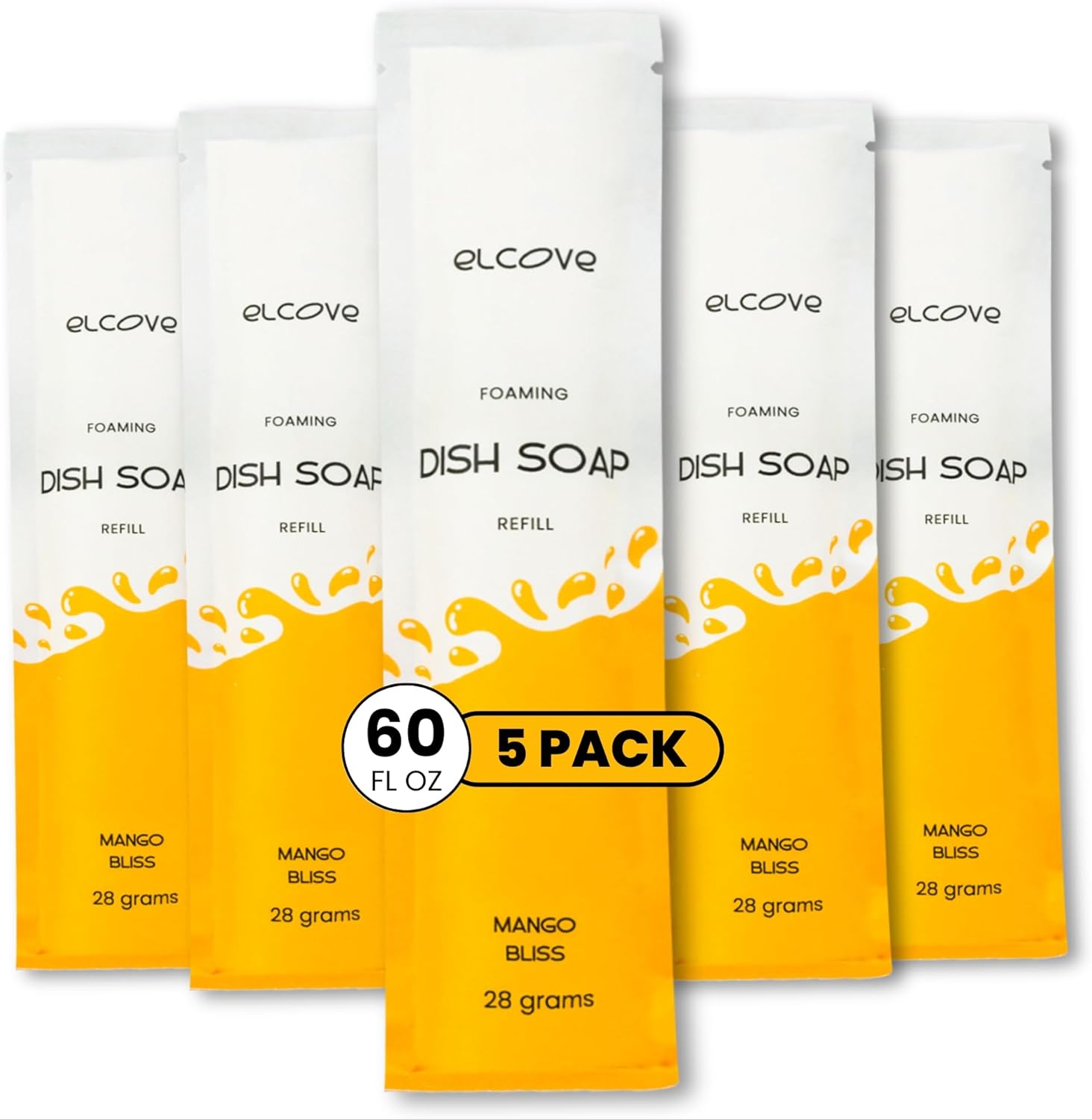 Amazon.com: Elcove Foaming Dish Soap Refill Eco Friendly (5pk ...