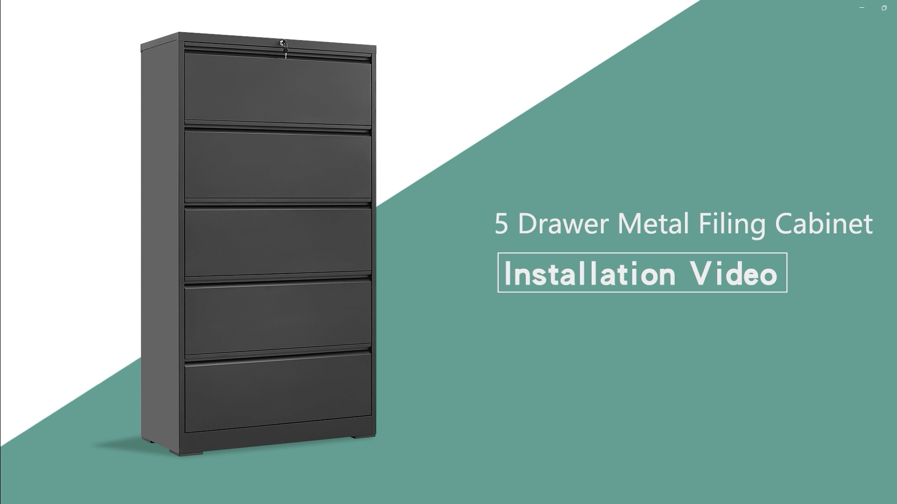 Meridian File Cabinet Black Collection Drawer Module