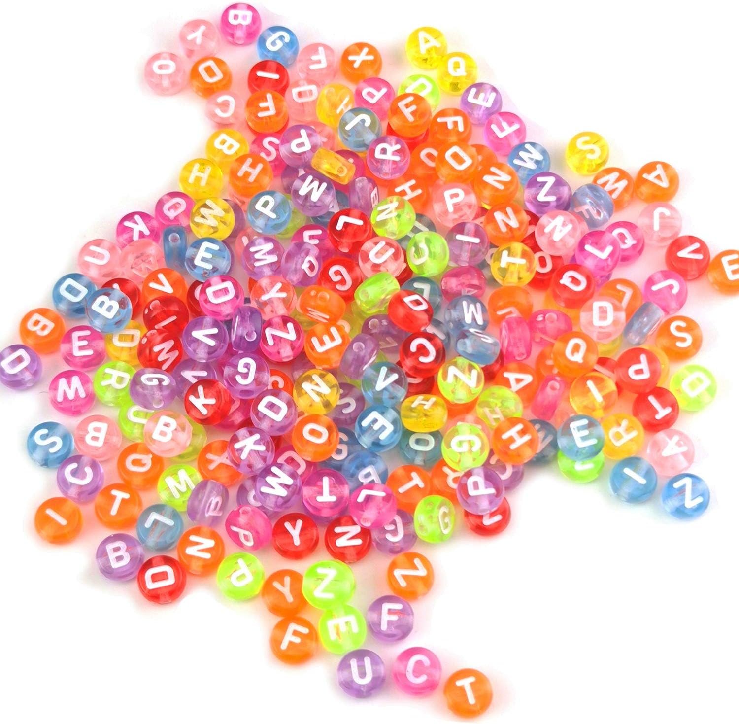 Amazon.com: TOAOB 800pcs Letter Beads Transparent Acrylic Alphabet ...