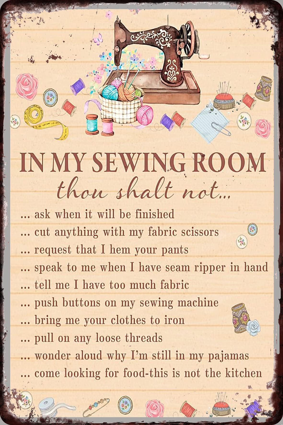 Amazon.com: YCYD In My Sewing Room Wall Art for Sewing Lovers gifts ...