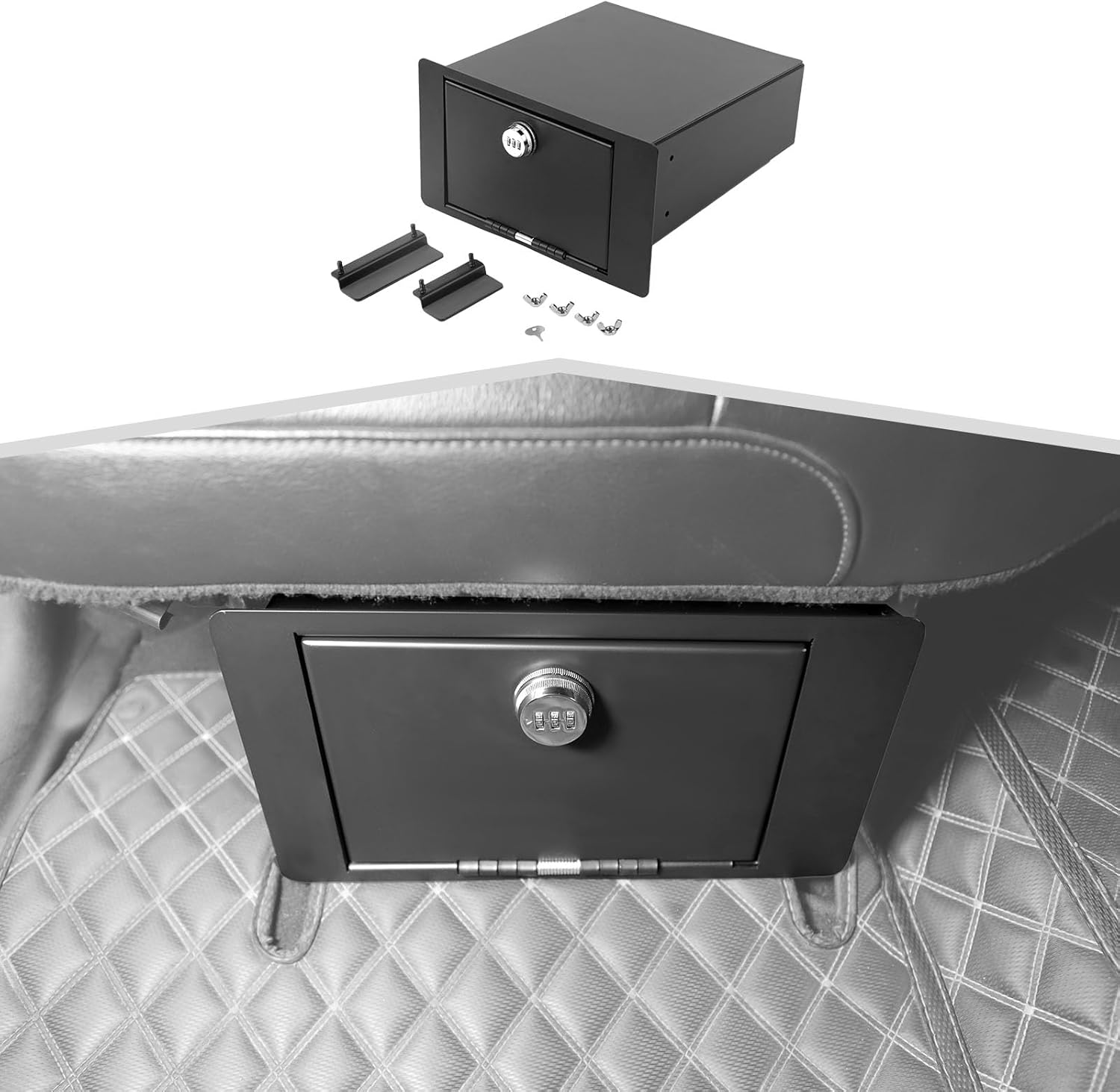 Amazon.com: amayum For Jeep Backseat Floor Lock Box Security Storage ...