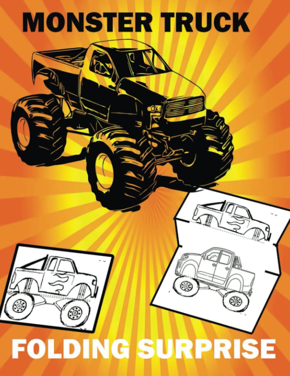 Buy Monster Truck Folding Surprise Coloring Book for Kids: Fun Activity ...