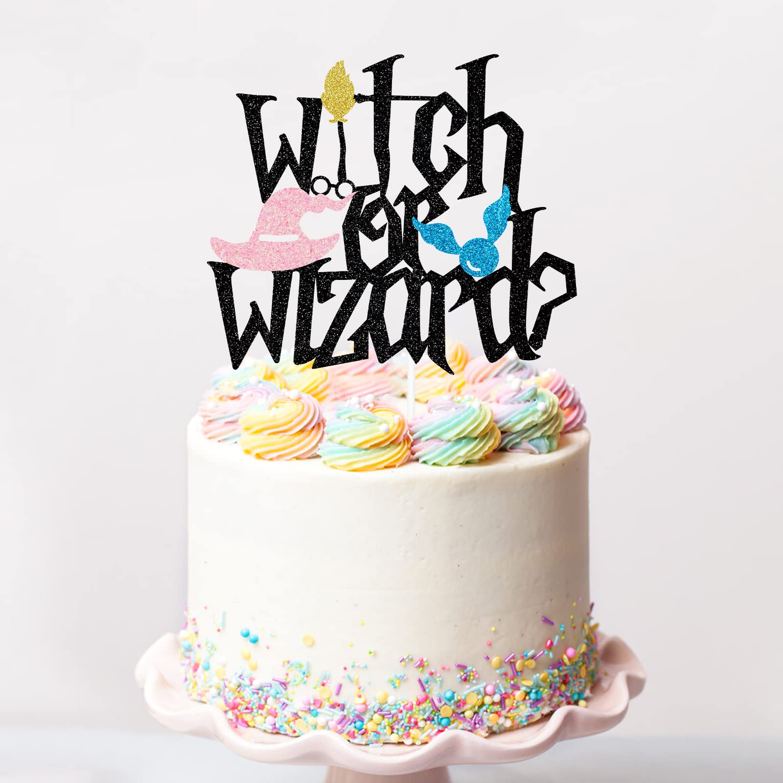 Snapklik.com : Witch Or Wizard Cake Topper, Wizard Theme Gender Reveal ...