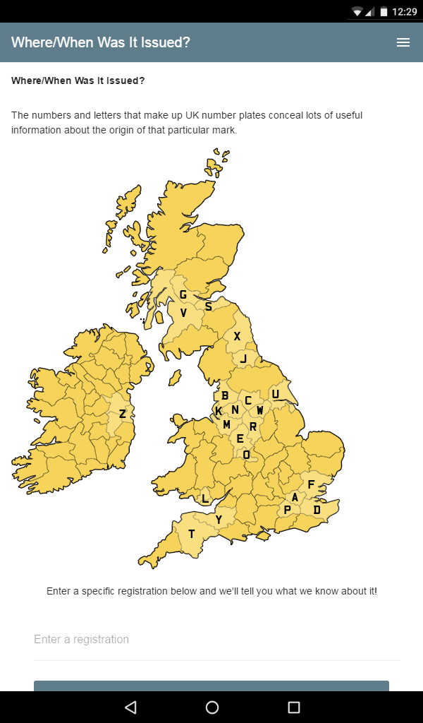 Number Plates - App on the Amazon Appstore