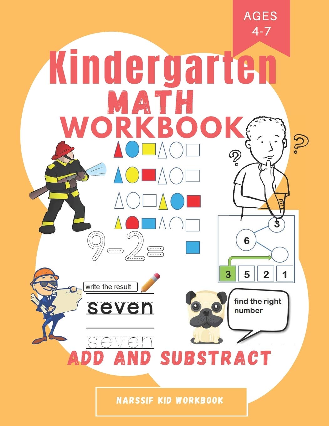 Buy kindergarten math workbook add and subtract: Kindergarten and 1st ...