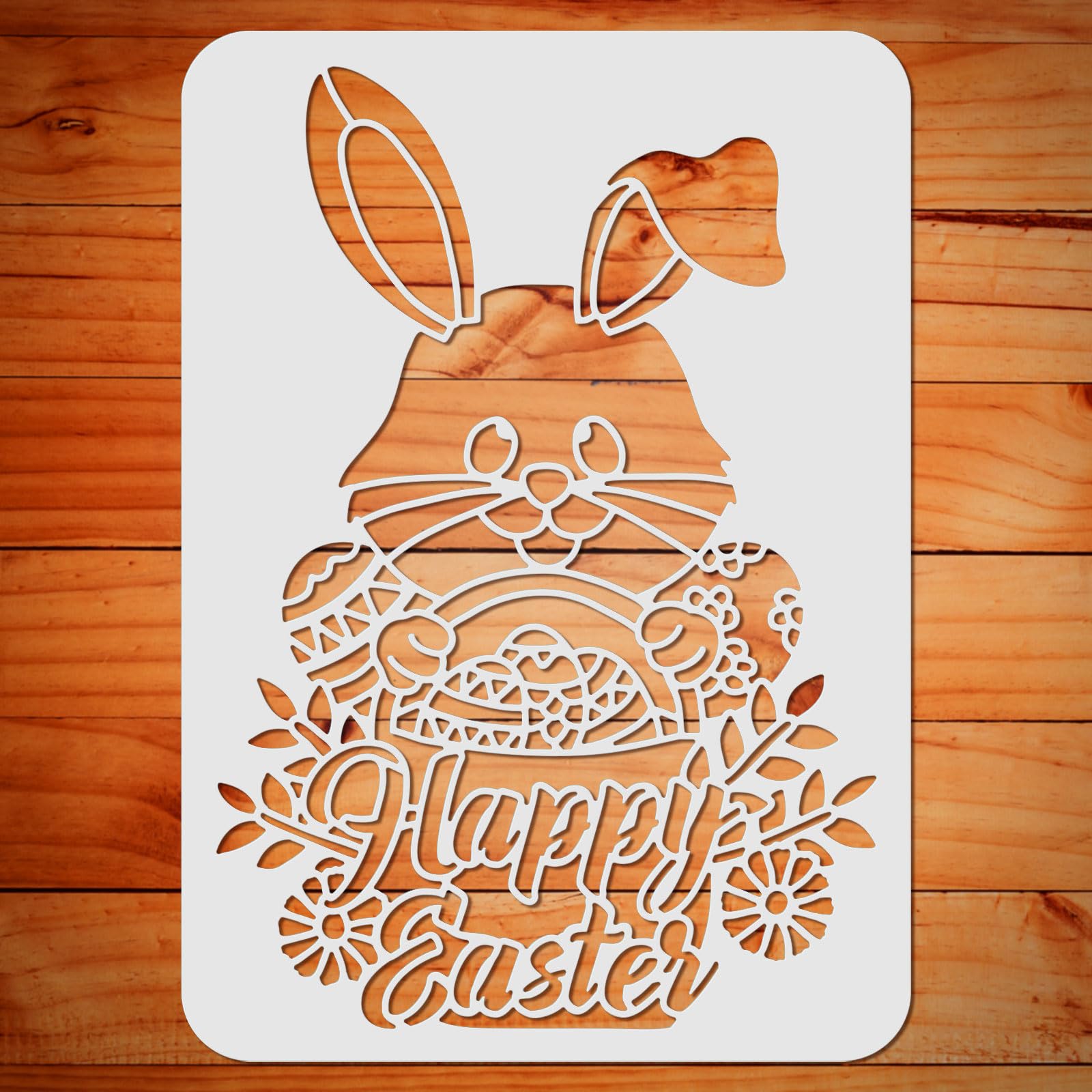 Amazon.com : ORIGACH Happy Easter Stencil Reusable Easter Rabbit Painting Stencils for Painting ...