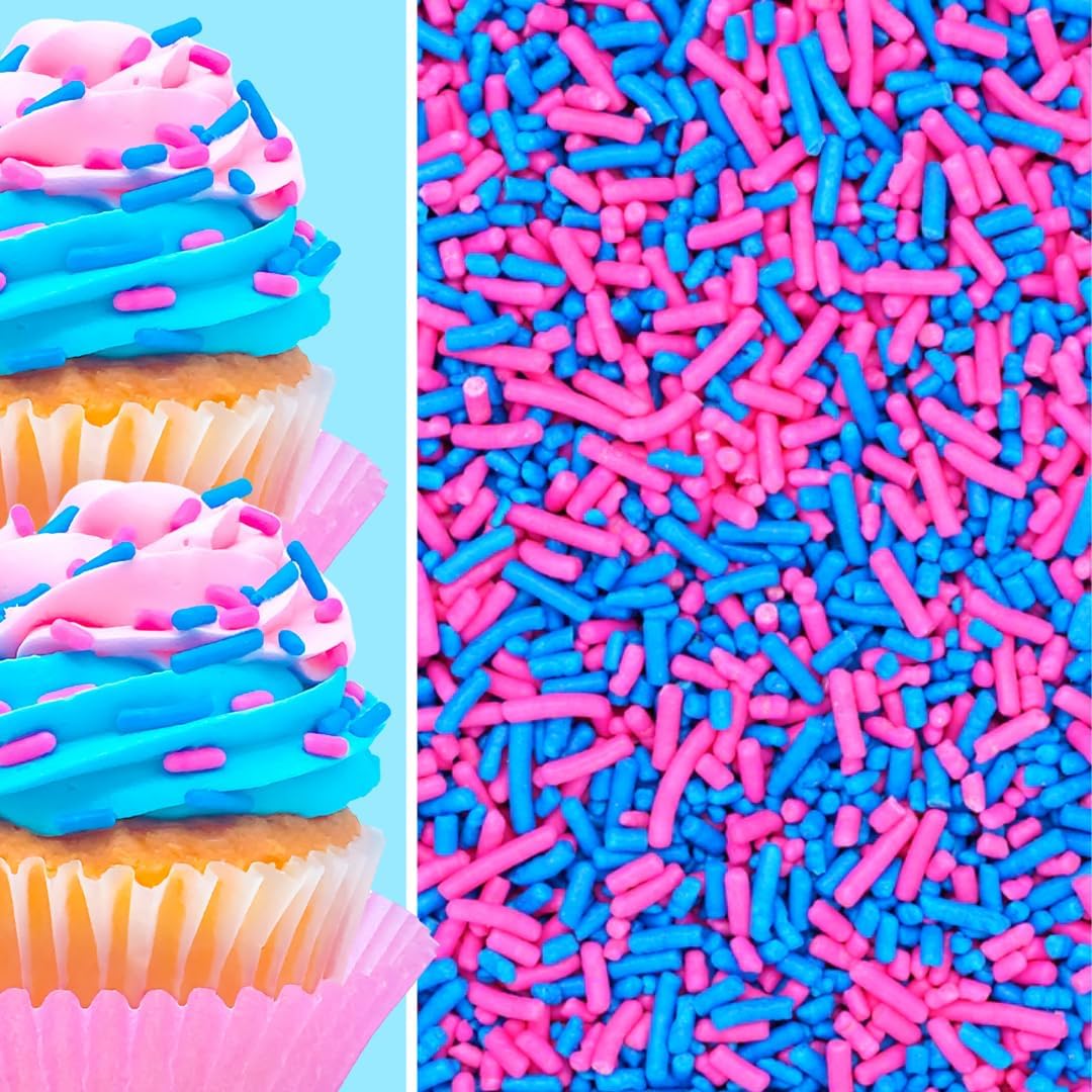 Amazon.com: Pink and Blue Gender Reveal Cake Pop Cookie Cupcake Cakes ...