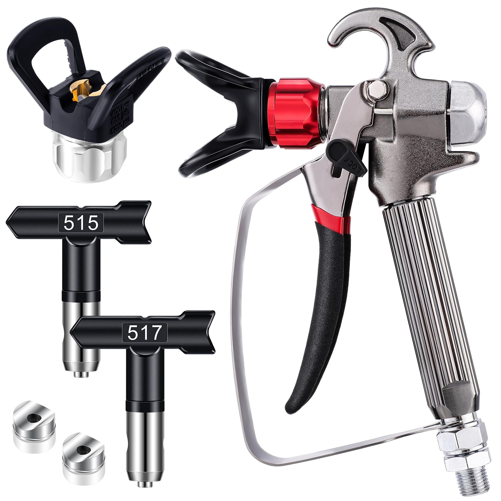 Snapklik.com : Gyfent Airless Paint Sprayer Gun, 5 Pcs High Pressure ...