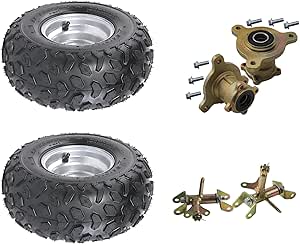 Amazon.com: Kemblawolf 2 Pack 145 70 6 ATV Tire Wheel 145/70-6 Mini ...