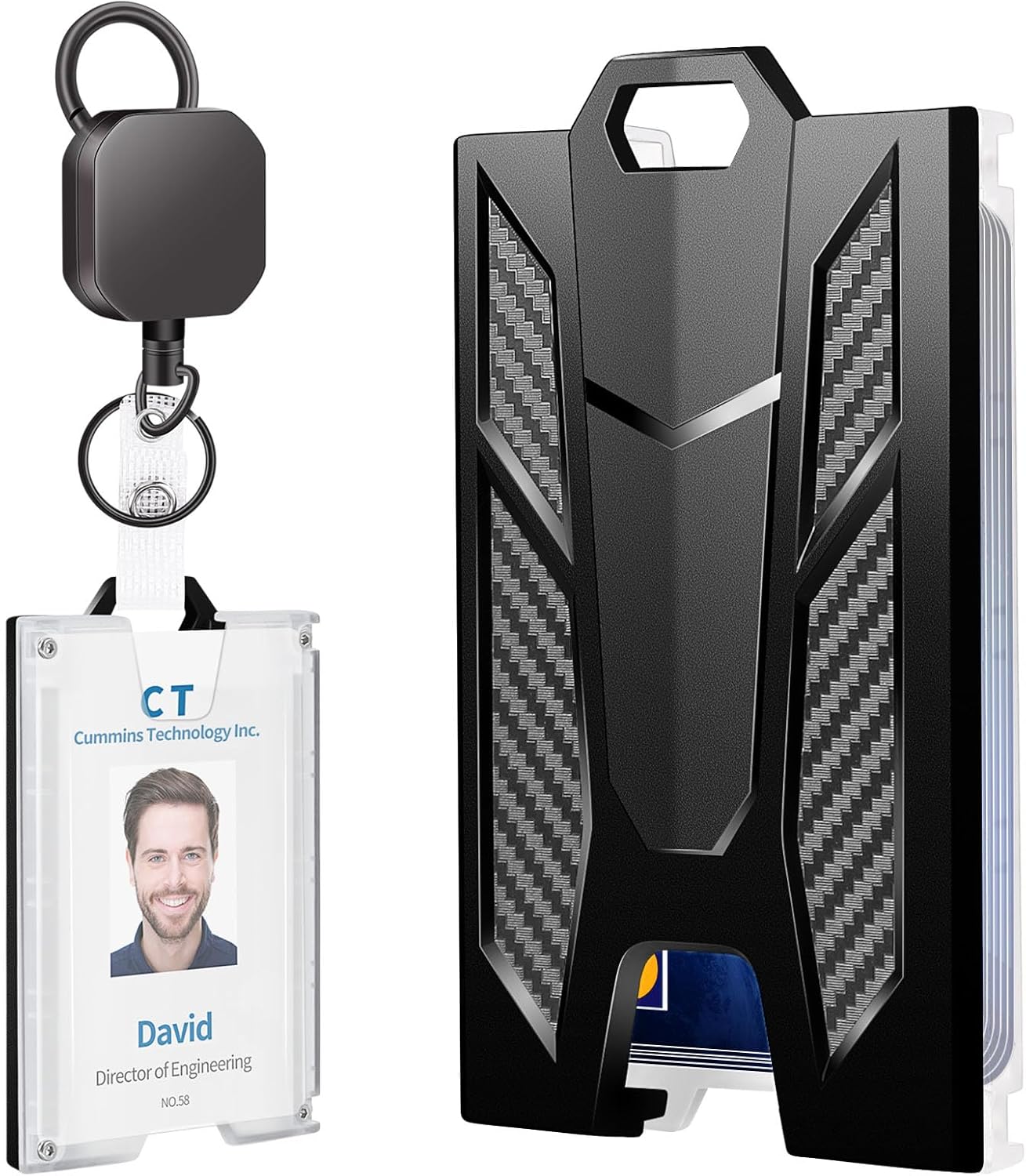 Amazon.com : Tactical Badge Holder with Retractable Keychain, Heavy Dut ...