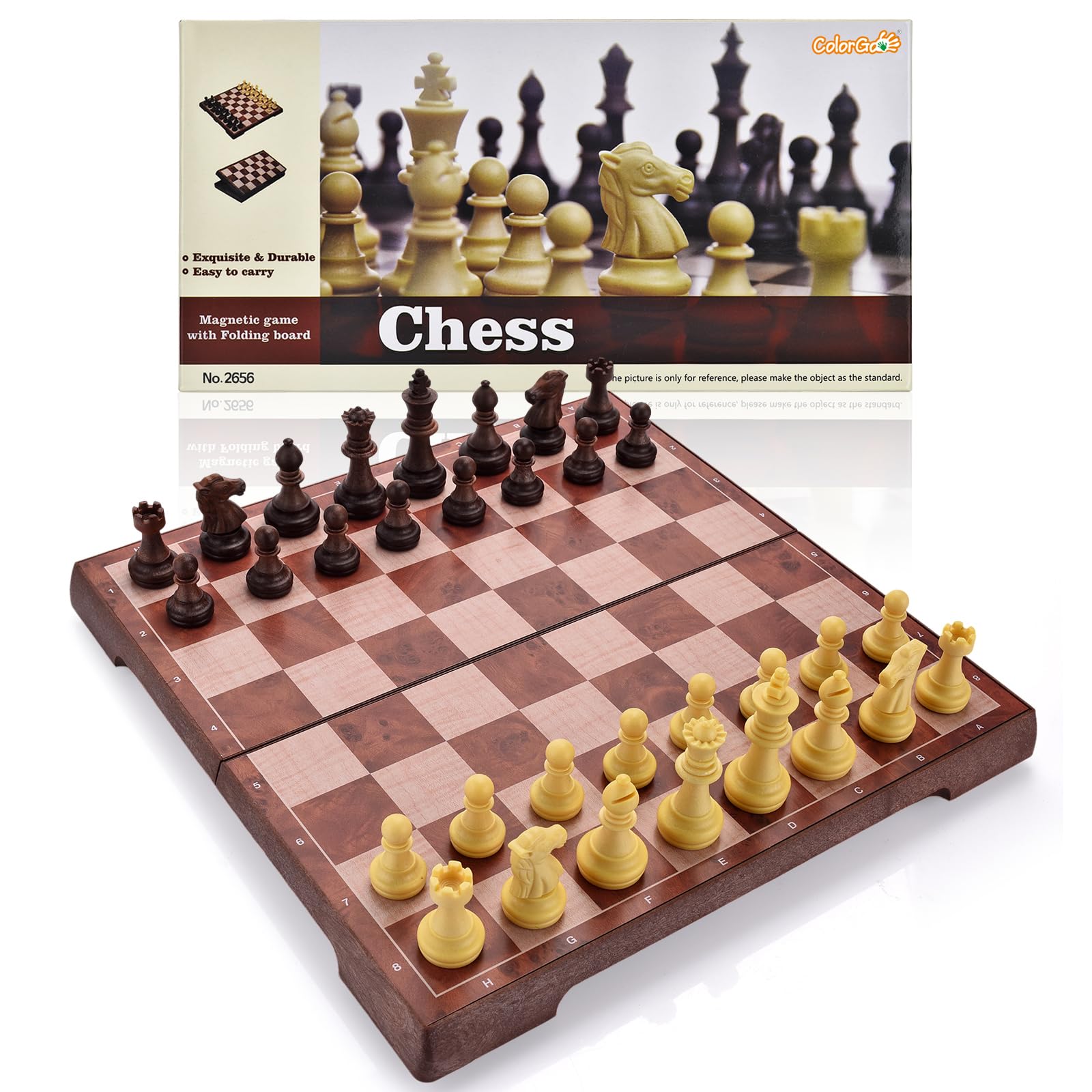 Buy Magnetic Travel Chess Set, with Folding Portable Chess Board Game ...