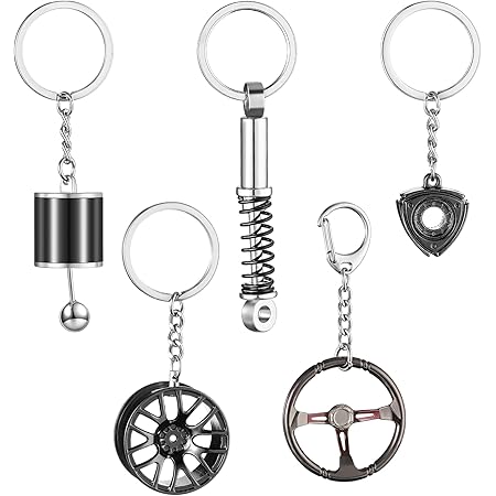Amazon.com: HNYYZL Auto Parts Metal Key Chain, 6 PCS Auto Part Model ...