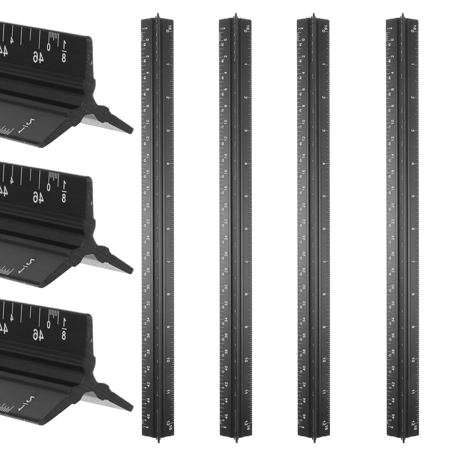 Amazon.com : DIVINA VITAE 4pcs Architectural Scale Ruler, Aluminum, 12 ...