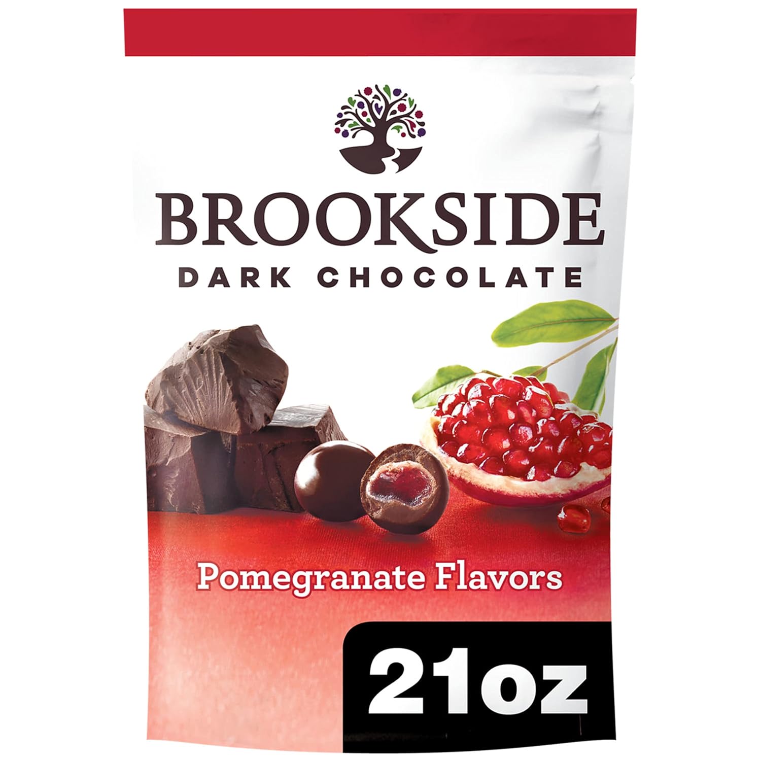 Amazon.com: BROOKSIDE 黑巧克力石榴調味中心點心巧克力,不含麩質,20 盎司袋 : 雜貨和美食