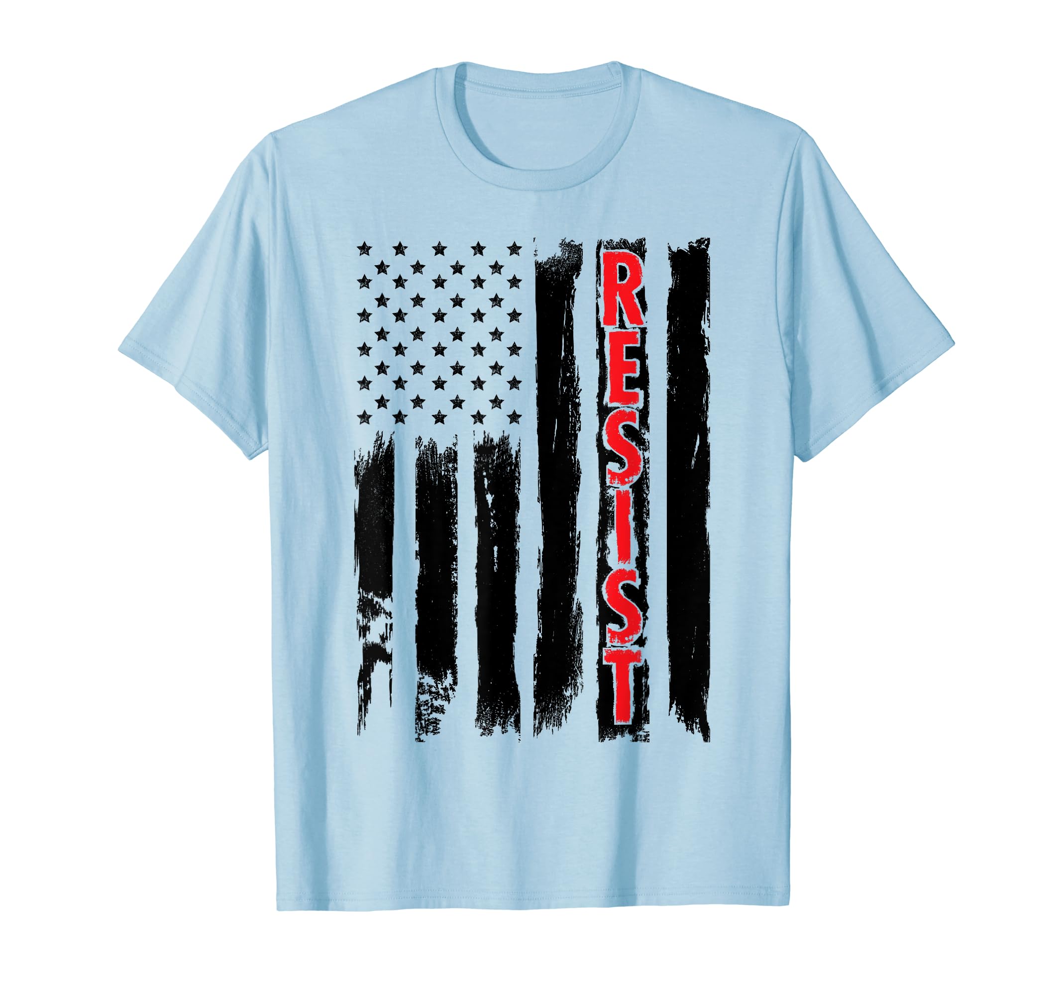 Amazon.com: Resist T-Shirt - American Flag Resistance Anti Trump Shirt ...