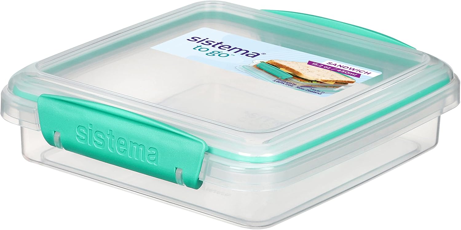 Sistema Sandwich Box to Go 450ml : Amazon.co.uk: Home & Kitchen