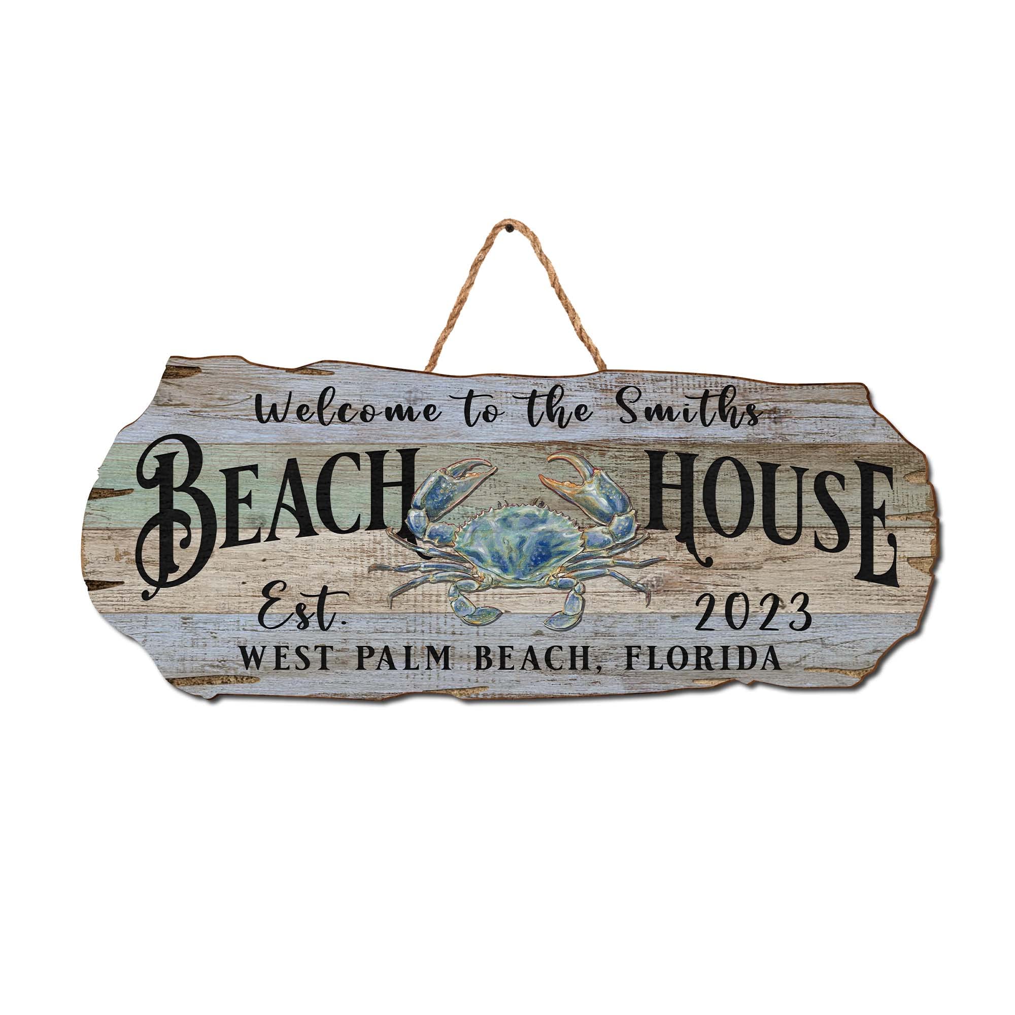 Amazon.com : V VIBEPY All Over Printed Personalized, Beach House Sign ...