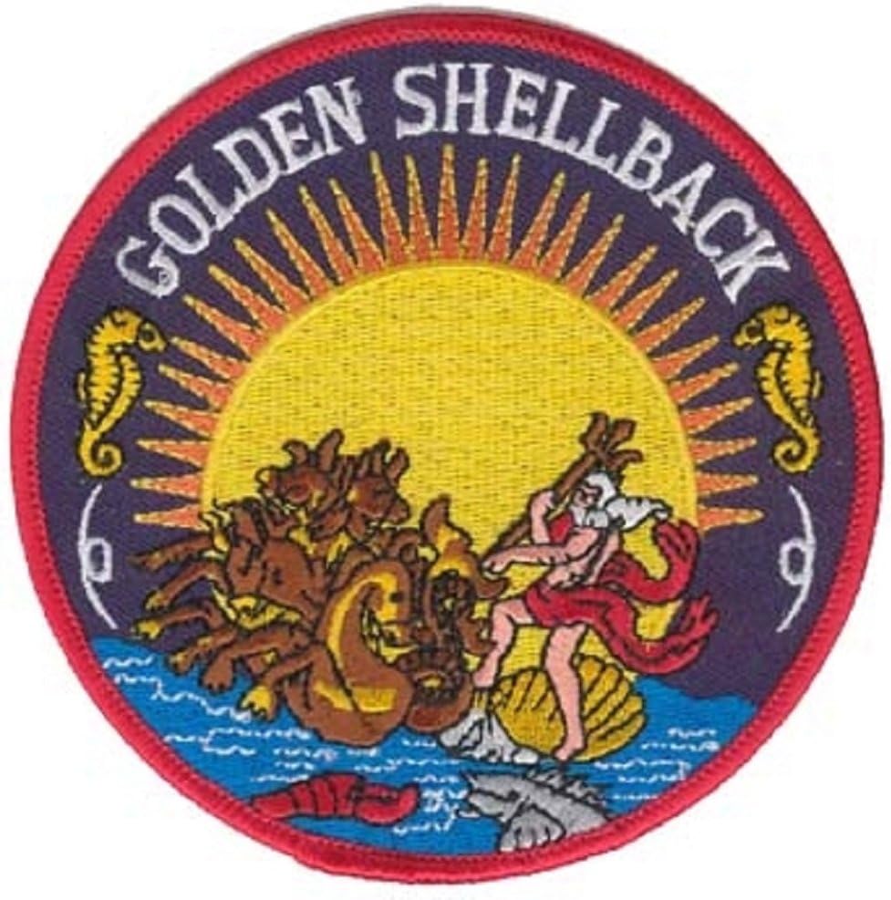 Amazon.com: Golden Shellback / 4.25" Embroidered Patch : Arts, Crafts ...