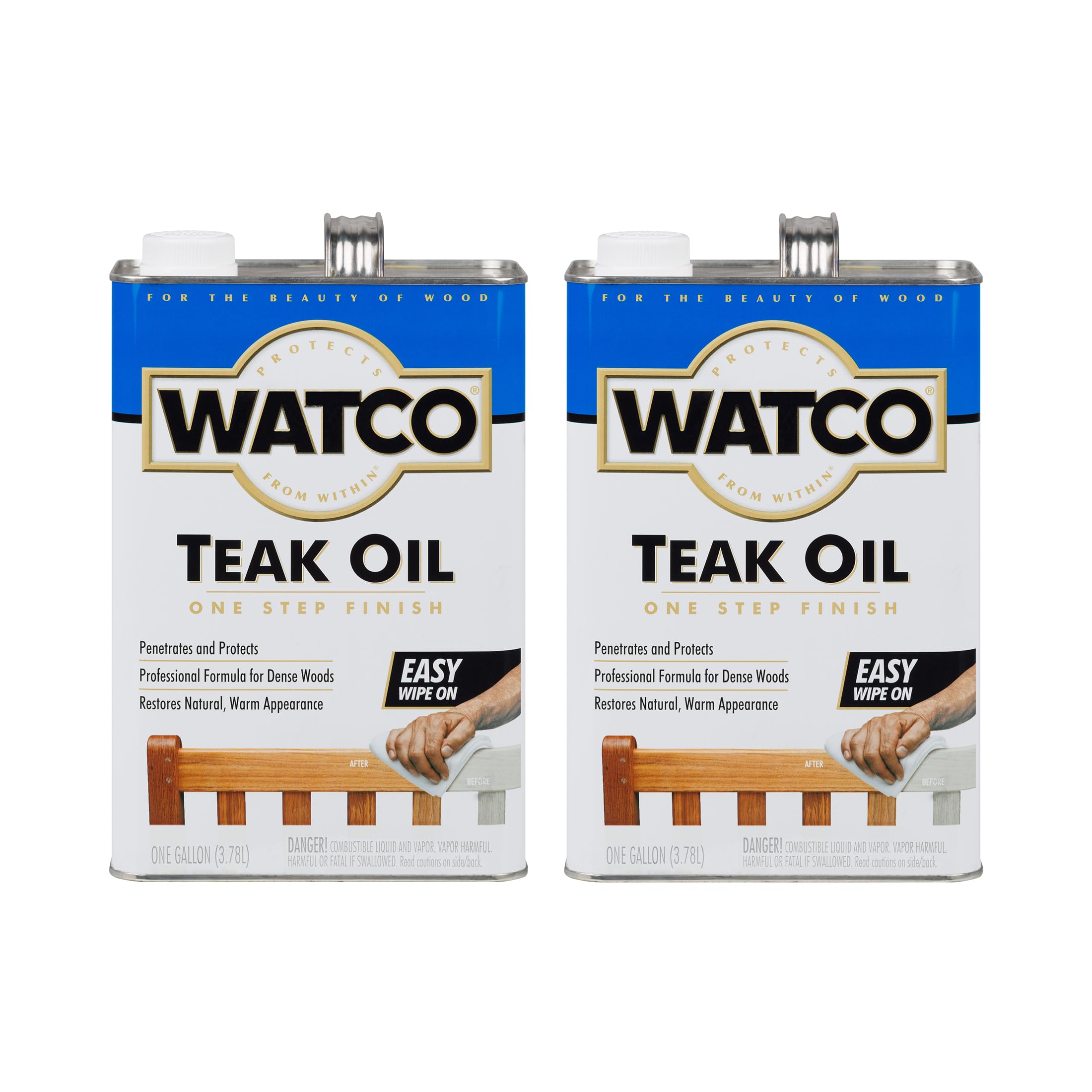 Rust-Oleum WATCO 67131-2PK Teak Oil Finish for Exterior Wood Decking ...