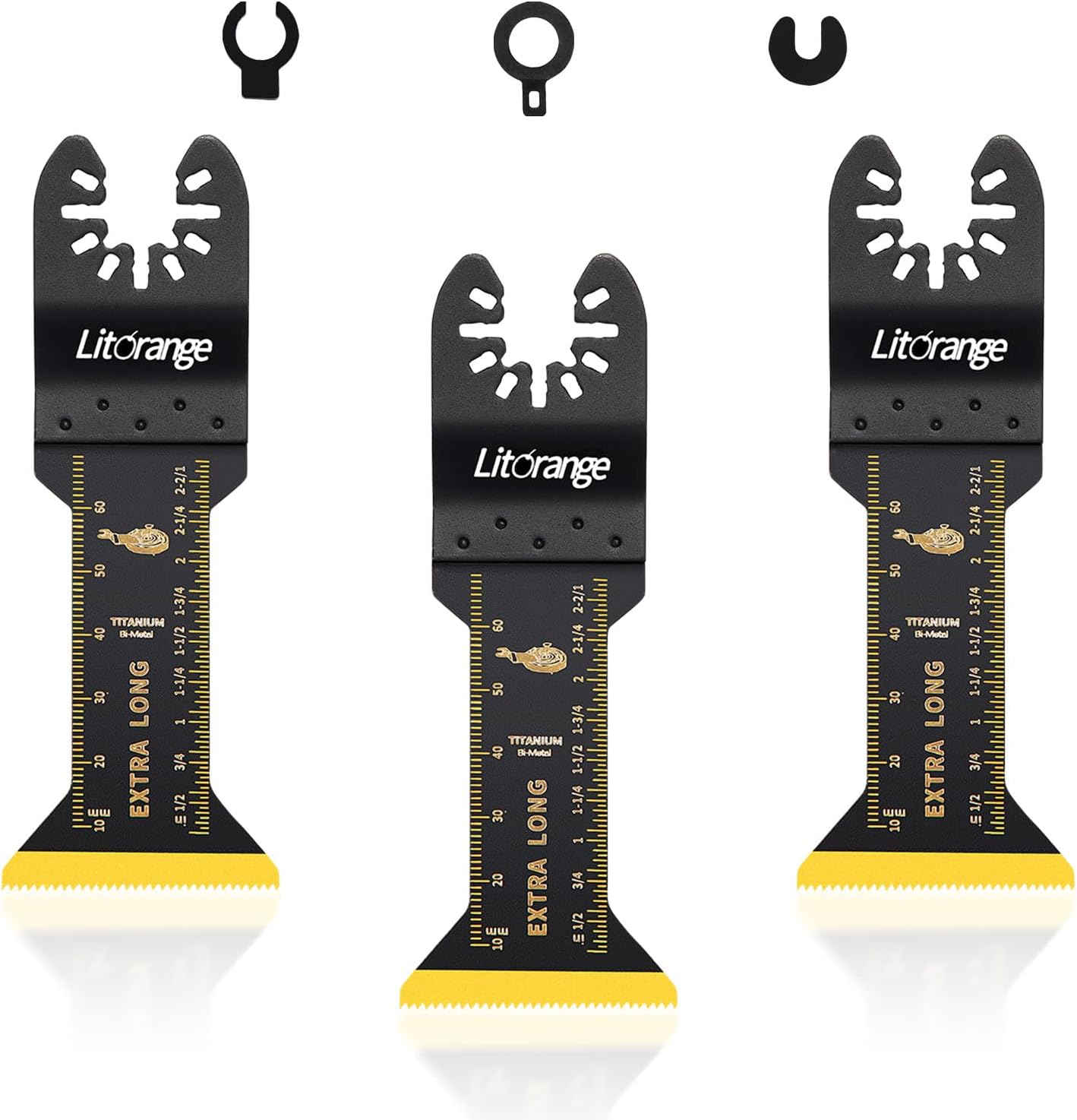 Litorange Titanium Oscillating Multi Tool Blades Extra-Long Saw Blades ...