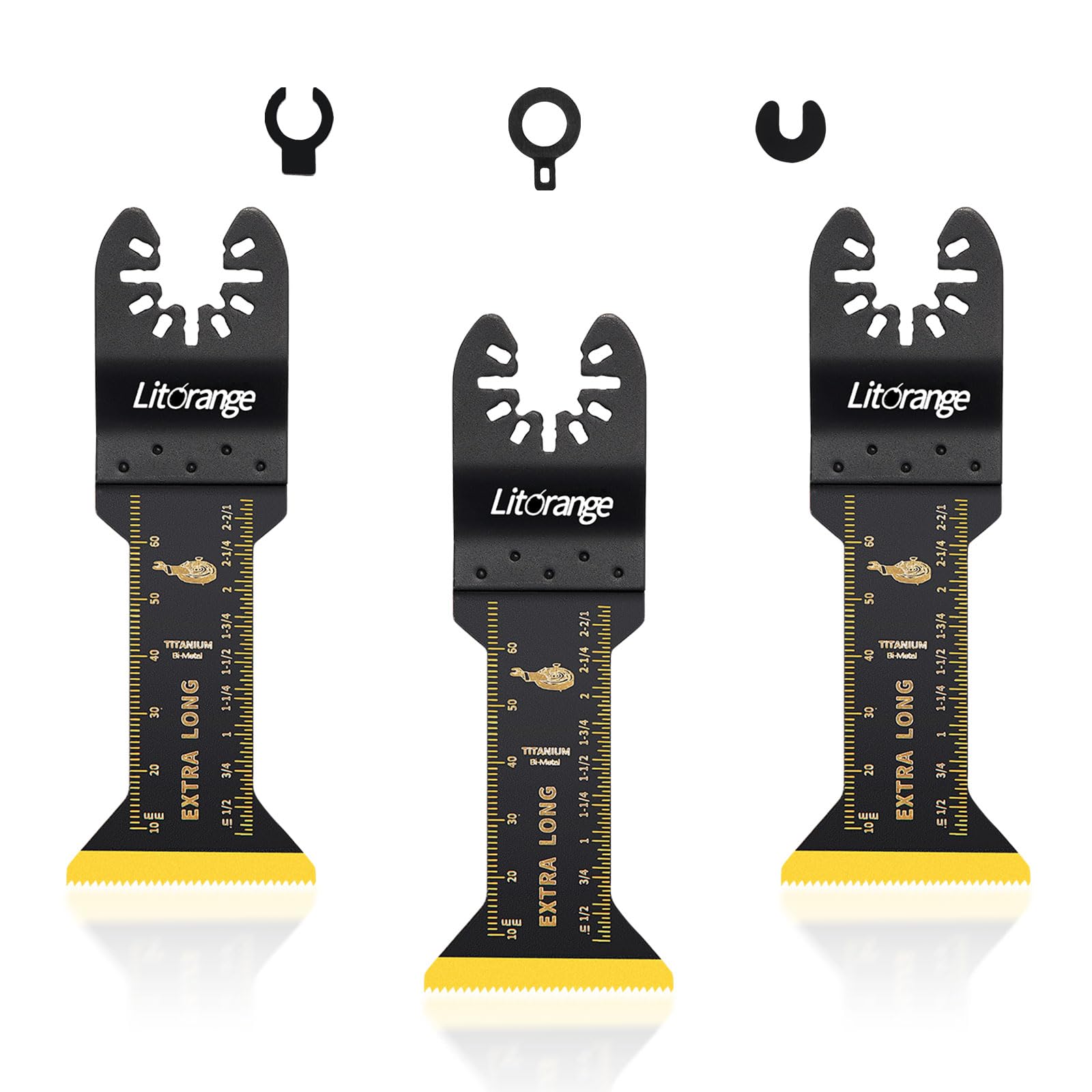 Litorange Titanium Oscillating Multi Tool Blades Extra-Long Saw Blades ...
