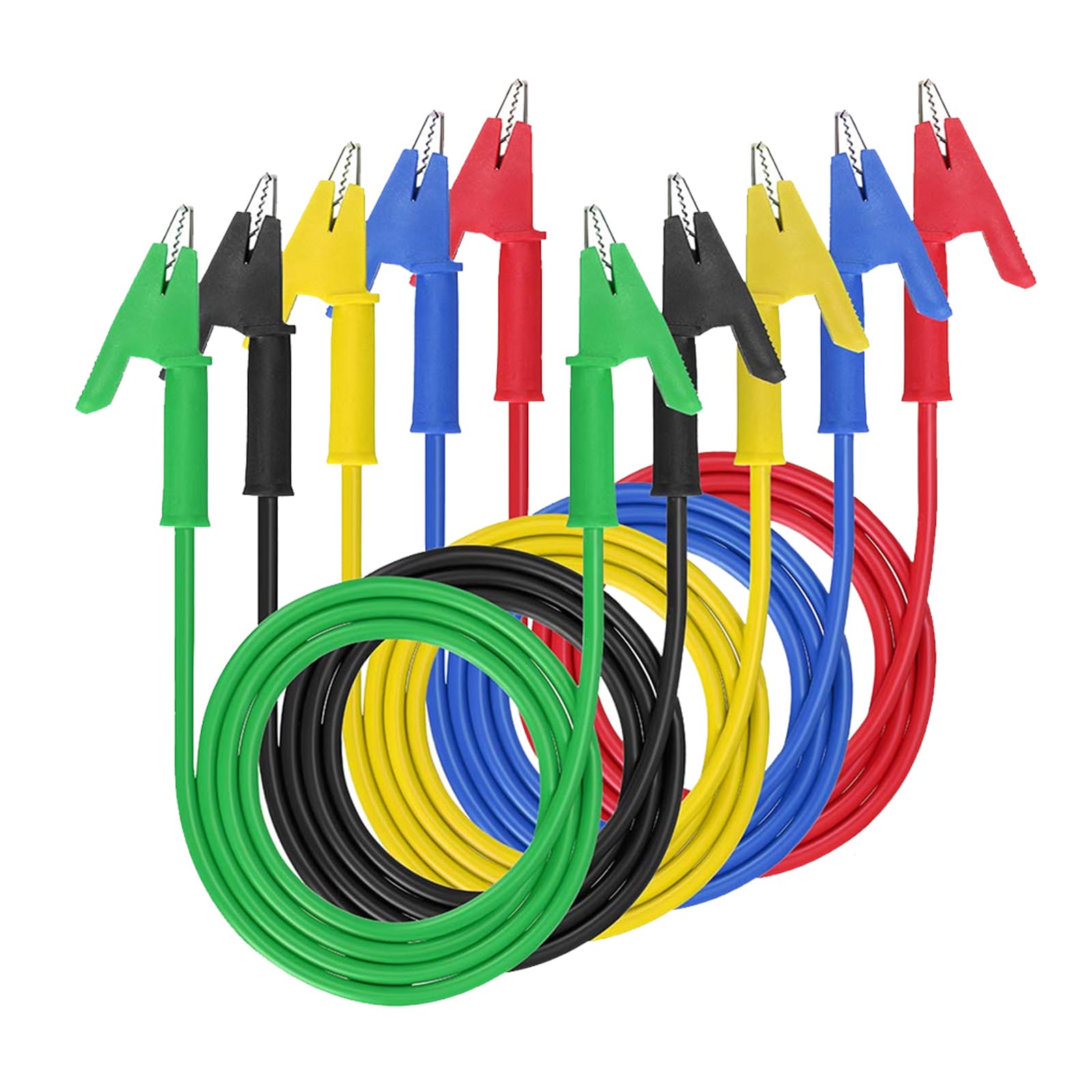 Snapklik.com : AEDIKO 5pcs Alligator Clips Test Leads Set Dual Ended ...