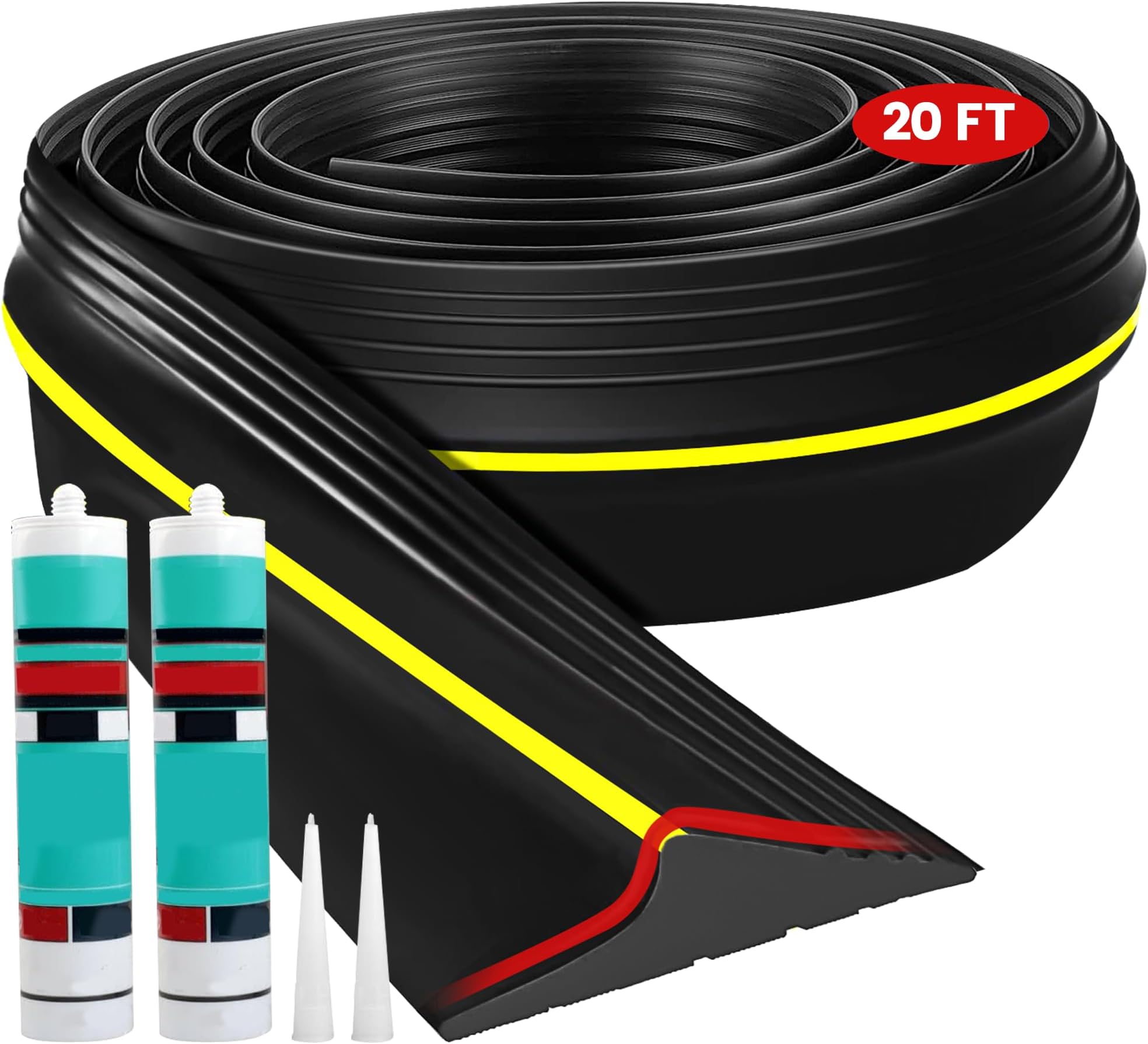 Gaahing Universal Garage Door Bottom Threshold Seal Strip, 9.8FT ...