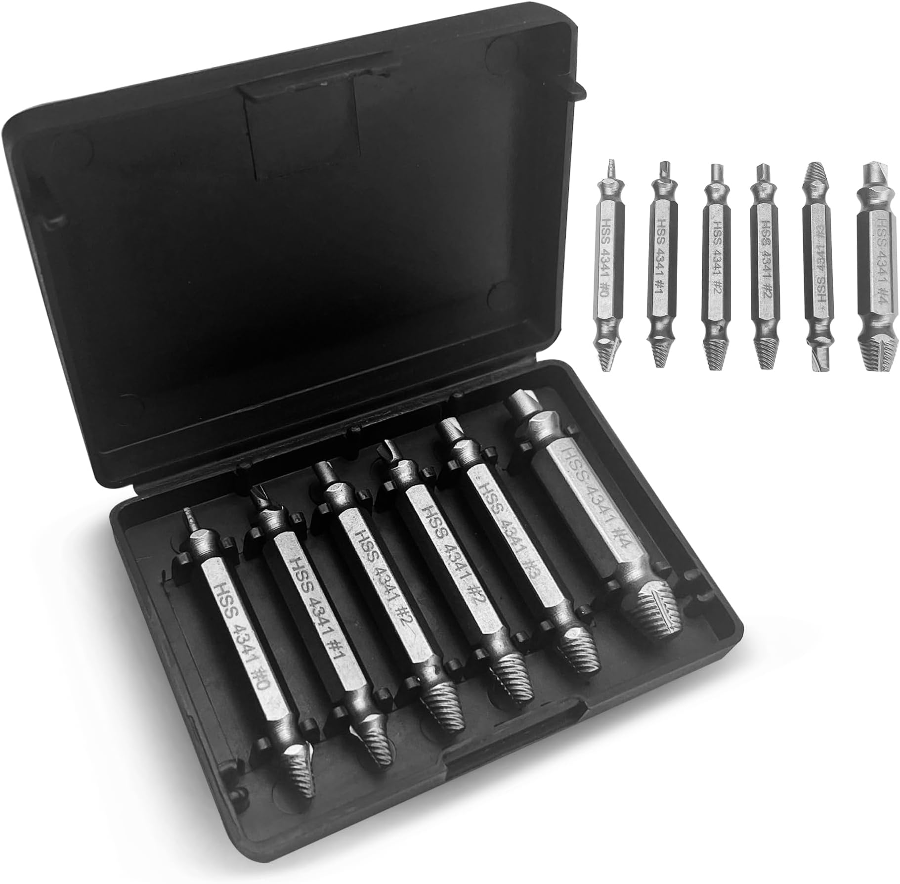 Brave Tools 6-Piece Damaged Screw Extractor Set | Professional Grade ...