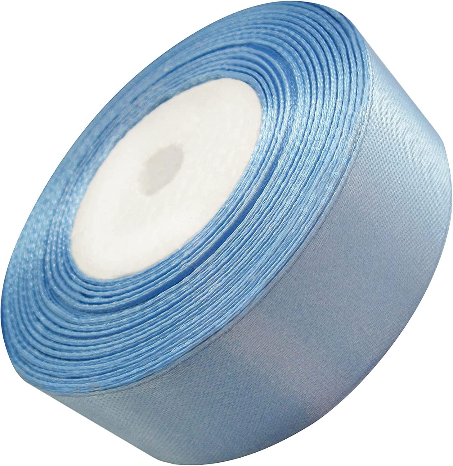 Amazon.com: Satin Ribbon 1 inch Sky Blue Ribbons for Crafts Gift Ribbon ...