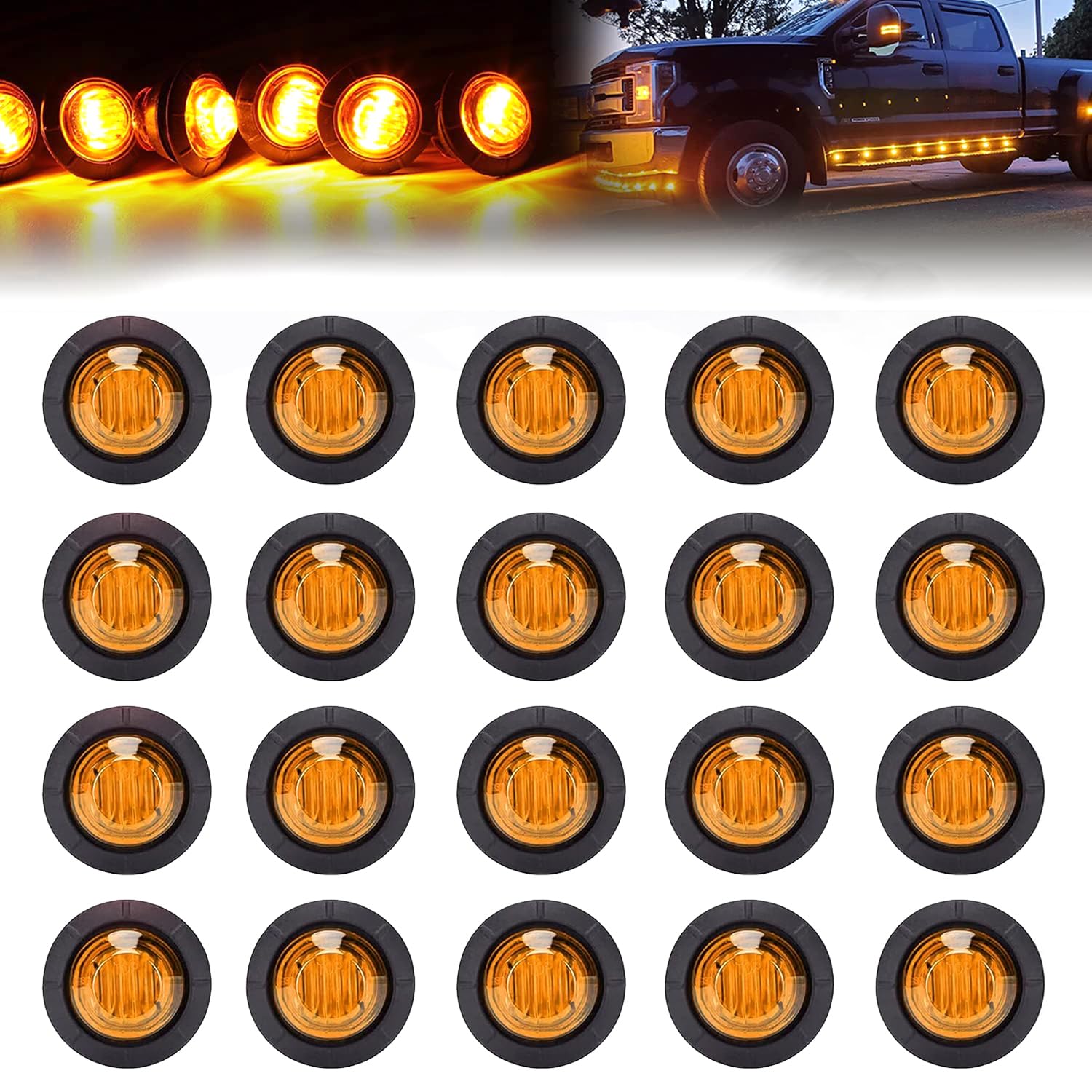 Amazon.com: FXC 3/4" Round LED Clearance Indicator Lights Side Front ...