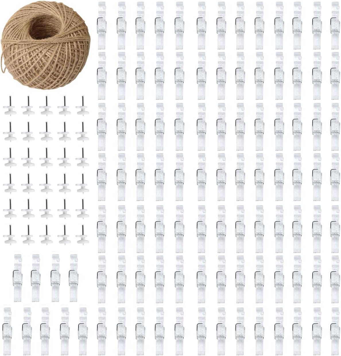 Amazon.com: 128 Pieces Mini Transparent Plastic Clear Clips, Binder ...