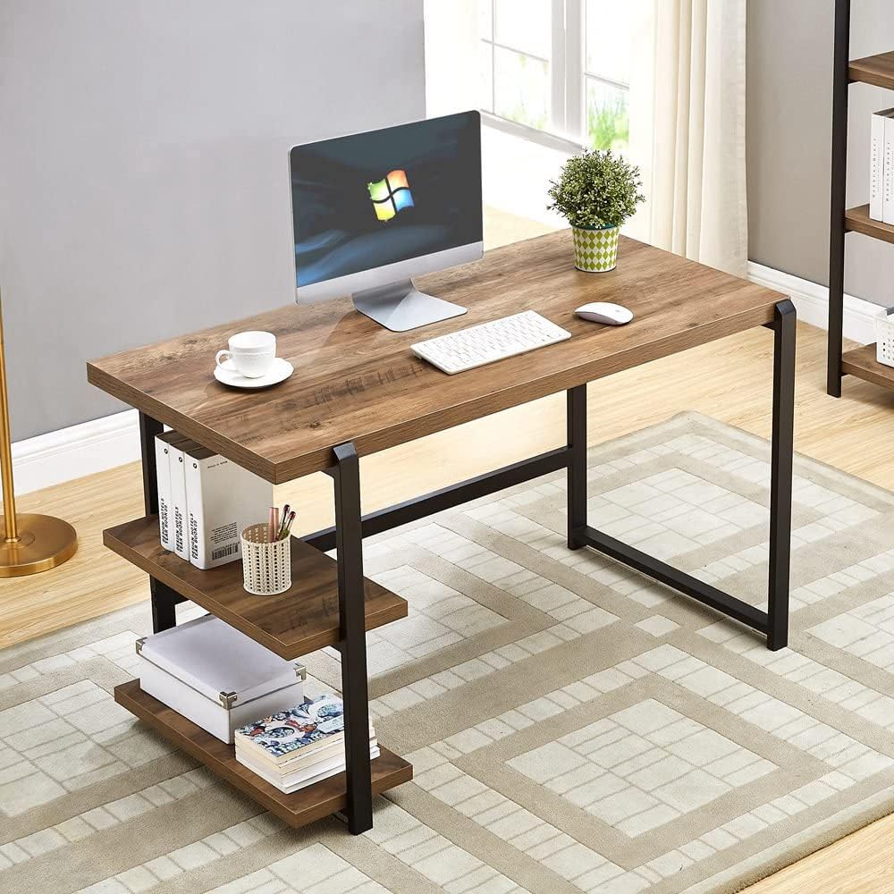 Amazon.com: GOOD & GRACIOUS Computer Desk, Home Office Desk with 4 ...