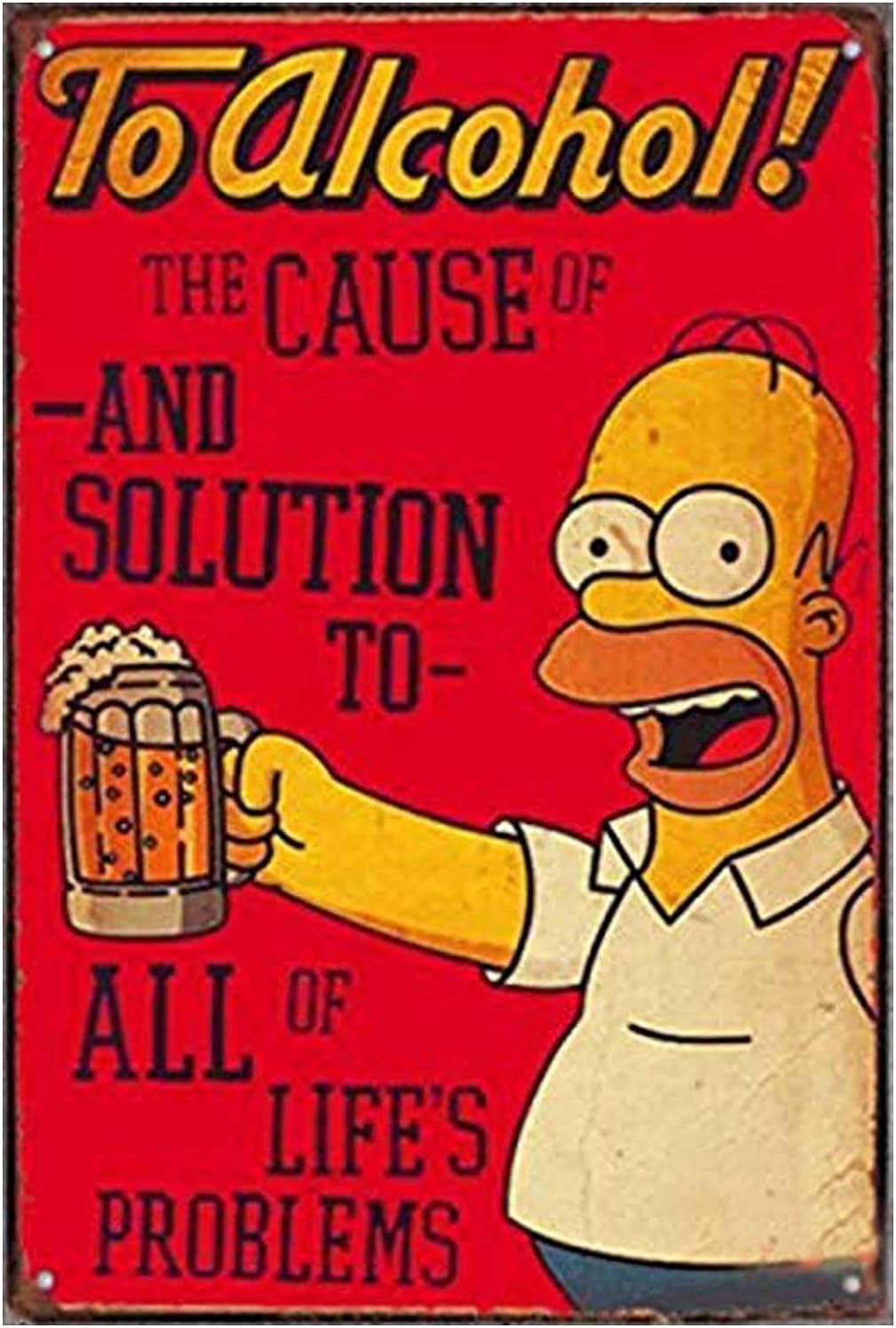 Amazon.com: Agedsign The Simpsons Vintage Metal Tin Homer Beer Poster ...