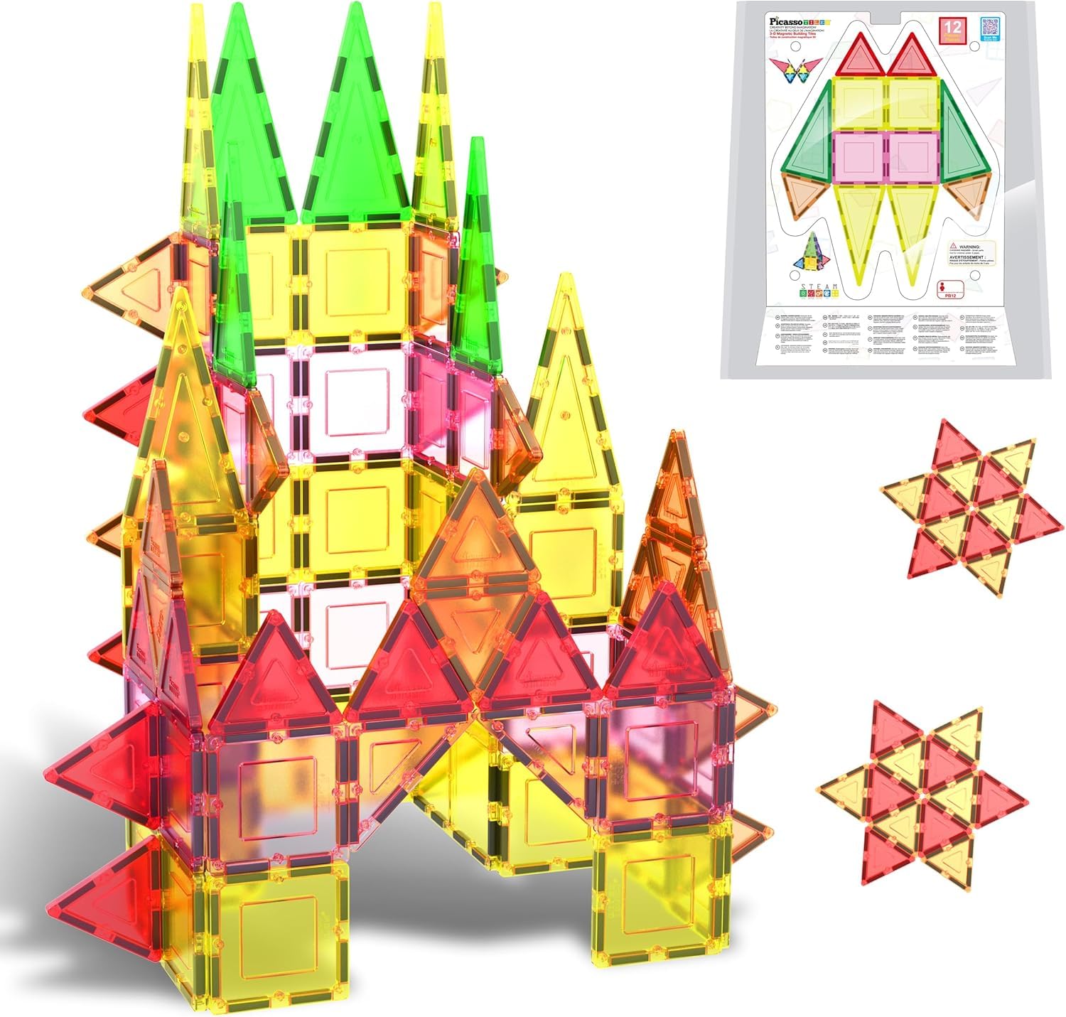 Snapklik.com : PicassoTiles Magnetic Tile Building Block Set