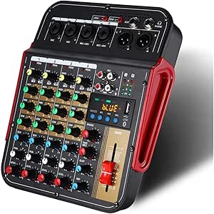 6-Channel Mixer Outdoor Conference USB Bluetooth Reverb processor Sing ...