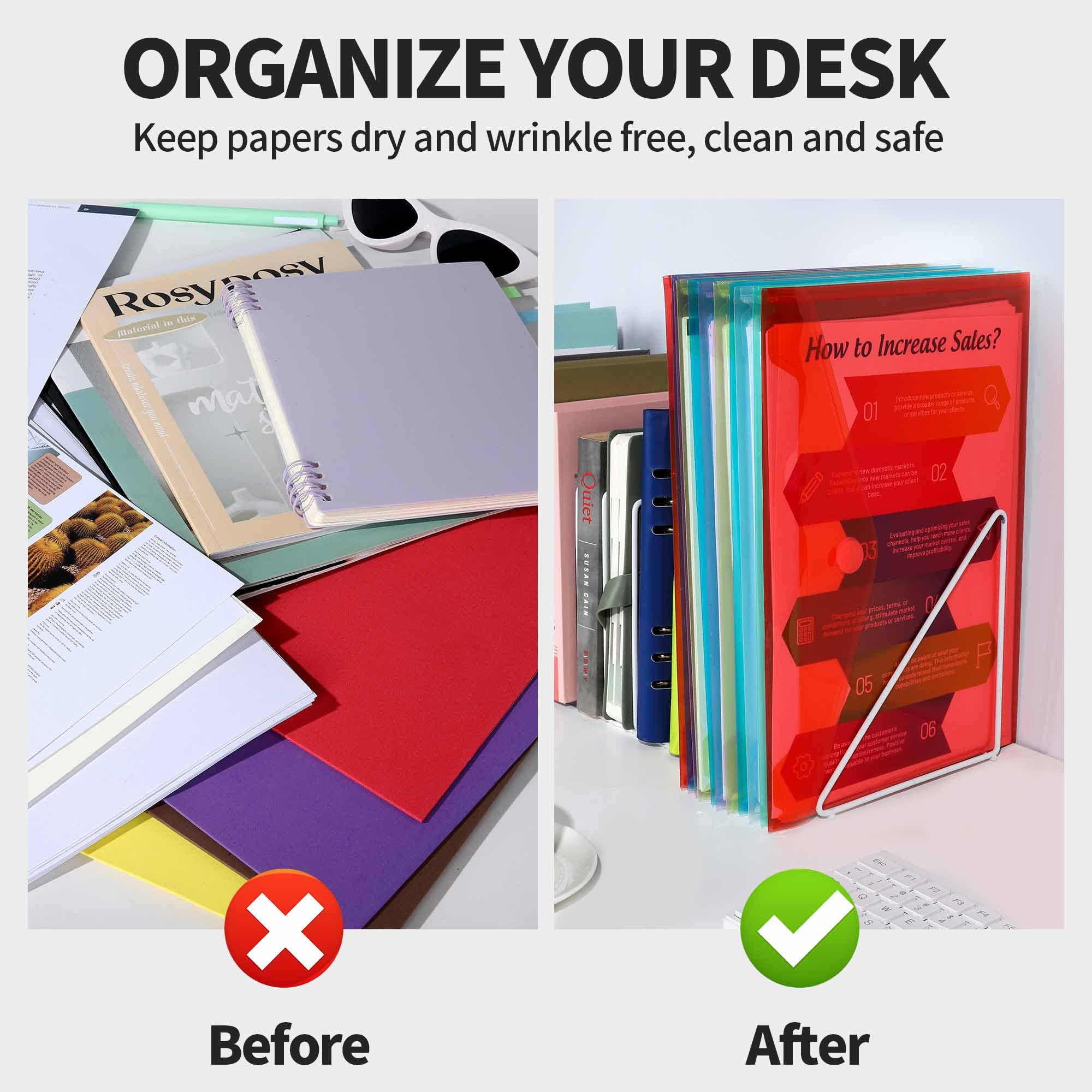 Snapklik.com : Plastic File Folders For Documents, 20 PCS Plastic ...