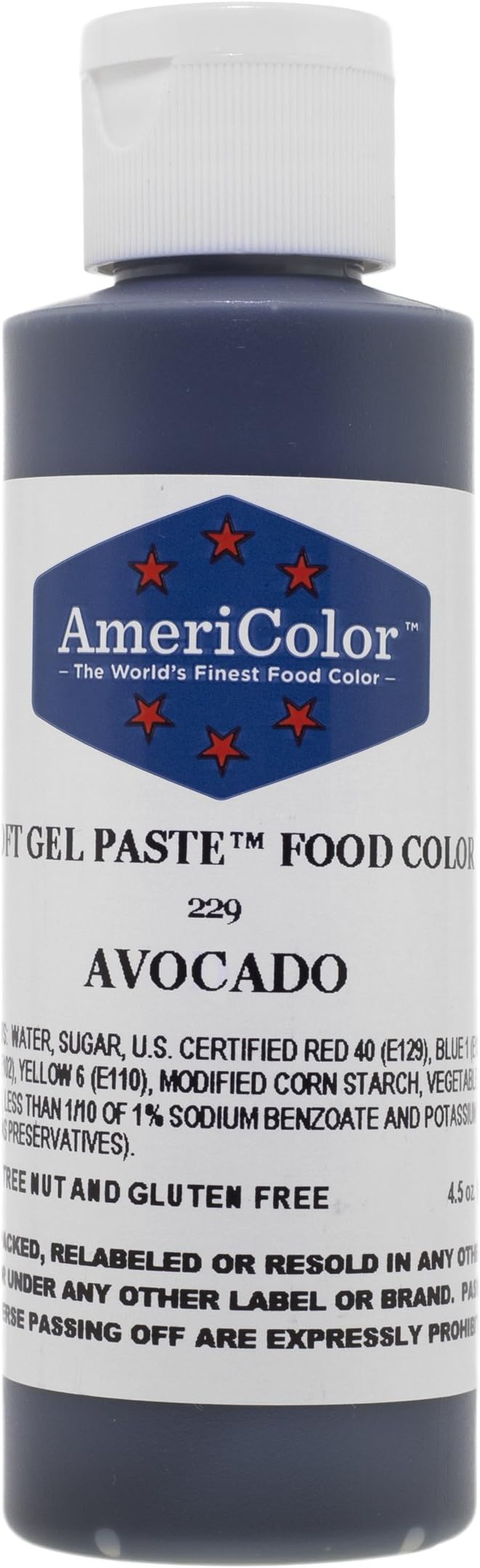 Amazon.com: Americolor Soft Gel Paste Food Coloring 4.5 oz. - Avocado ...