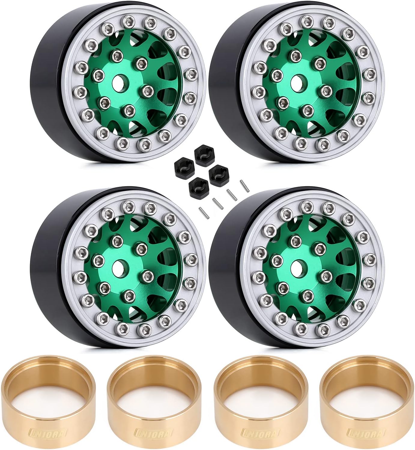 Amazon.com: INJORA 1.0 Beadlock Wheel and Brass Internal Beadlock Ring ...