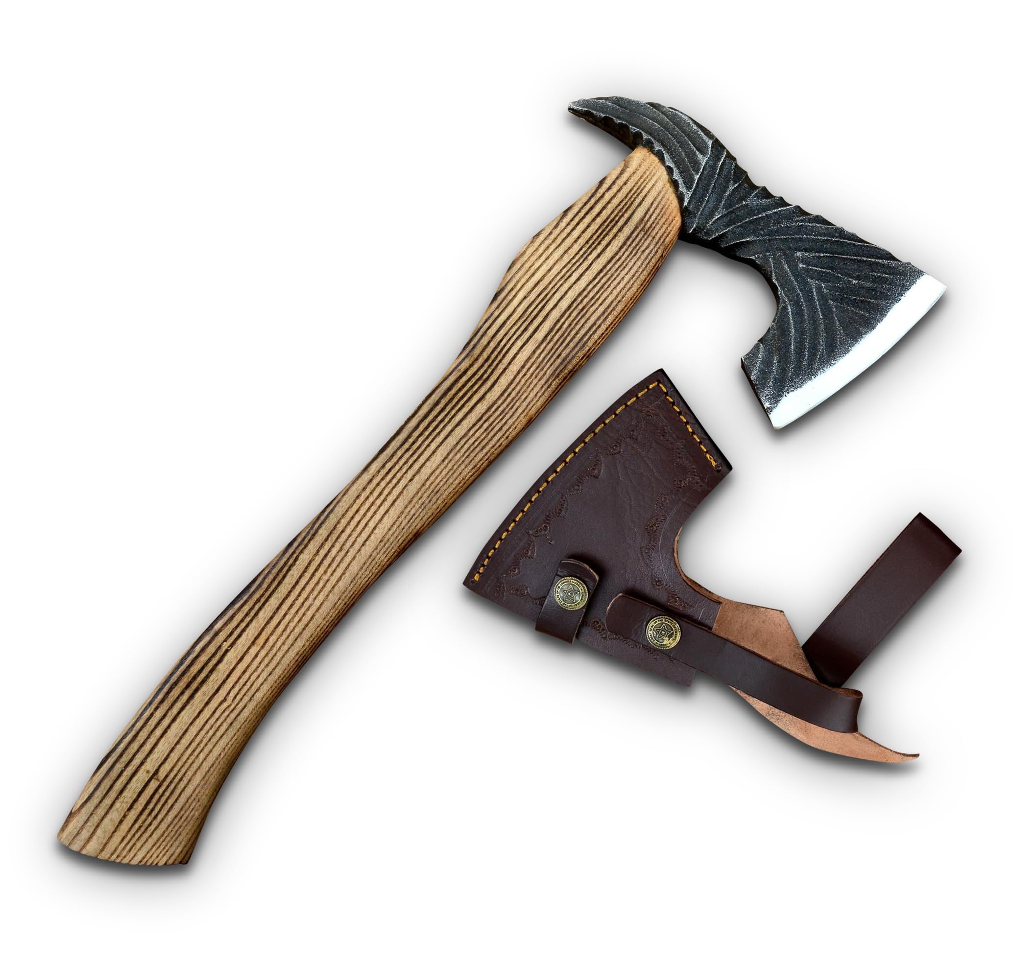 Amazon.com : RISING CRAFTS Viking Handmade High Carbon Steel Axe with ...